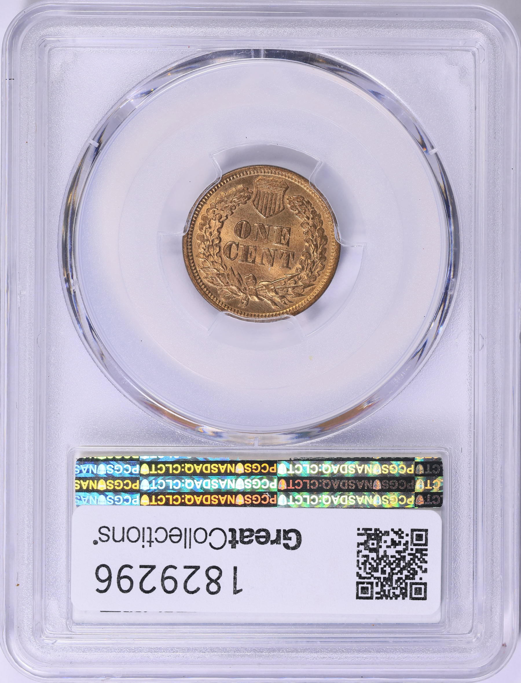 1870 Indian Cent PCGS MS-66+ RD (CAC Green) (Item 1829296) | GreatCollections Coin Auctions