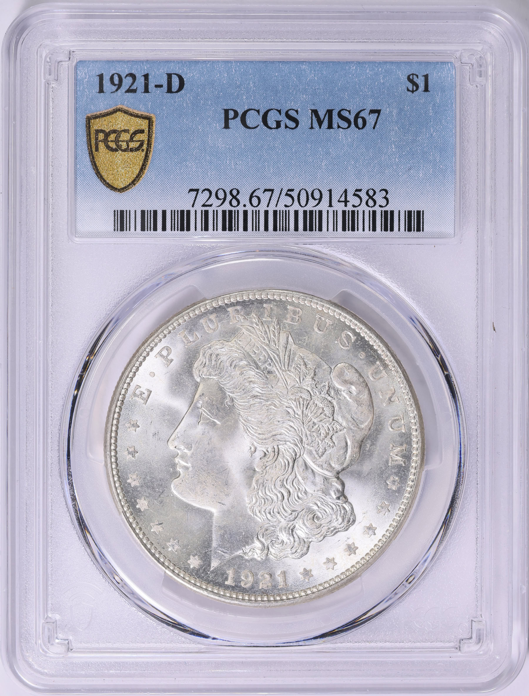 1921-D Morgan Silver Dollar PCGS MS-67 (Item 1829308 ...