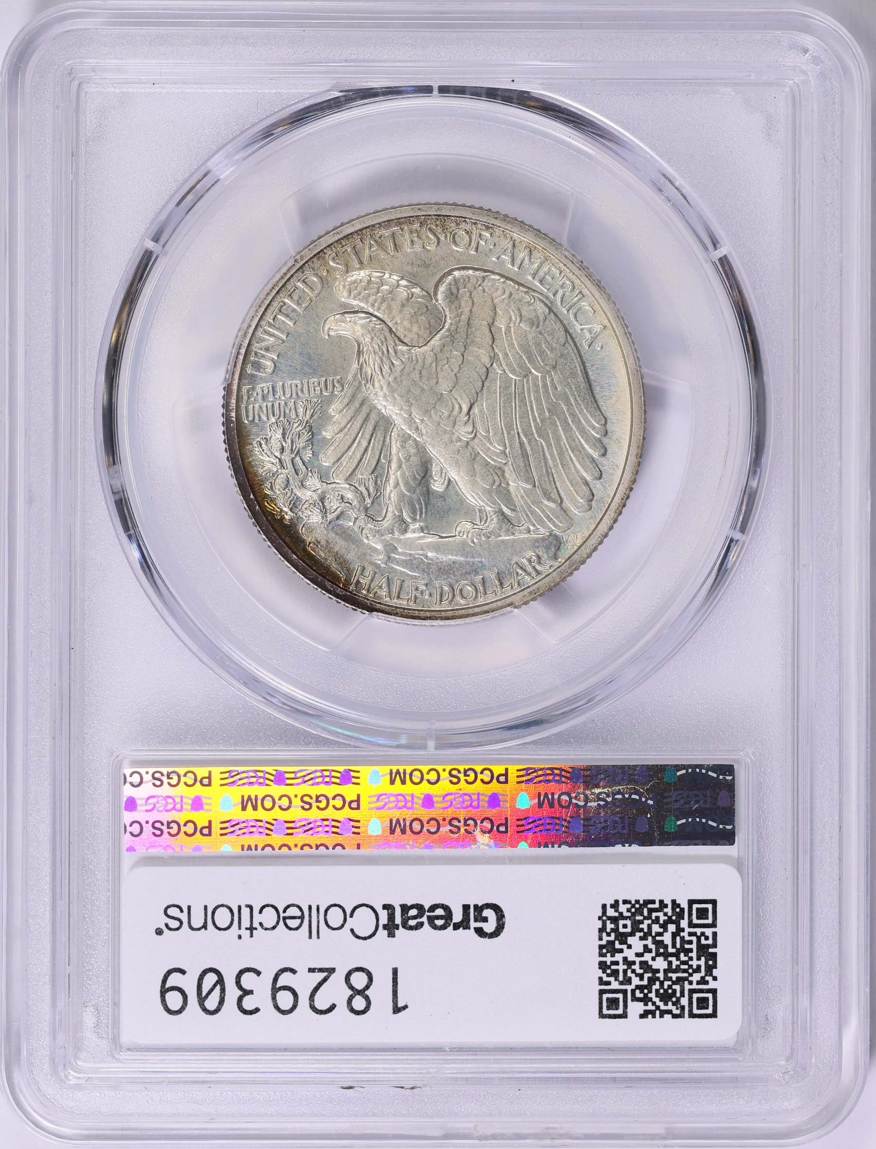 1940 Walking Liberty Half Dollar PCGS Proof-68+ (CAC Green) (Toned) (Item 1829309 ...