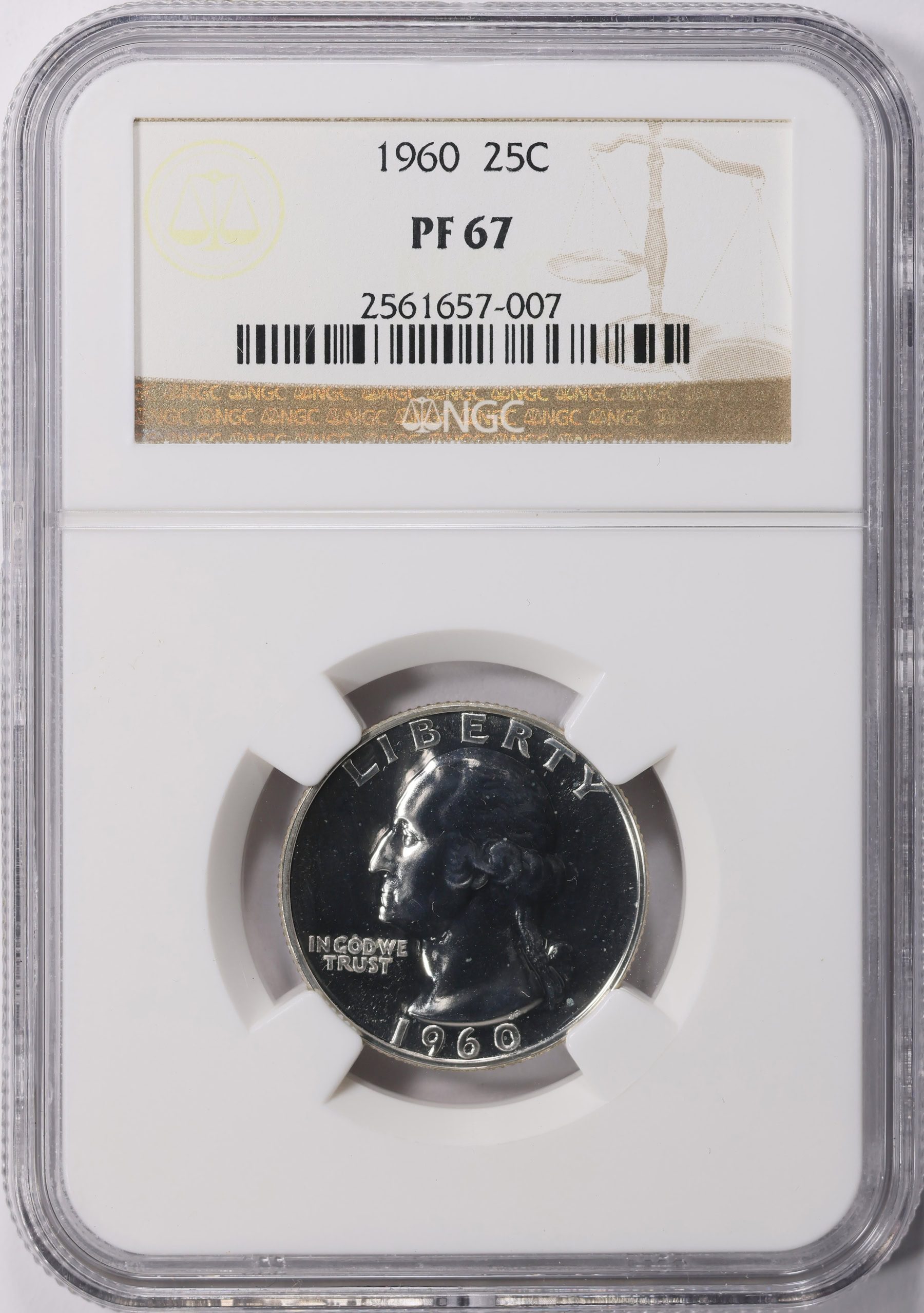1960 Washington Quarter NGC Proof-67 (Item 1829464) | GreatCollections ...
