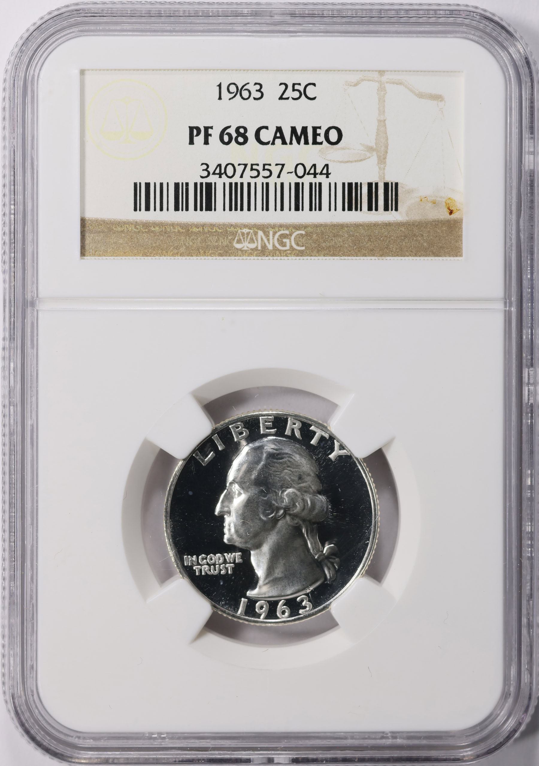 1963 Washington Quarter NGC Proof-68 CAMEO (Item 1829471 ...