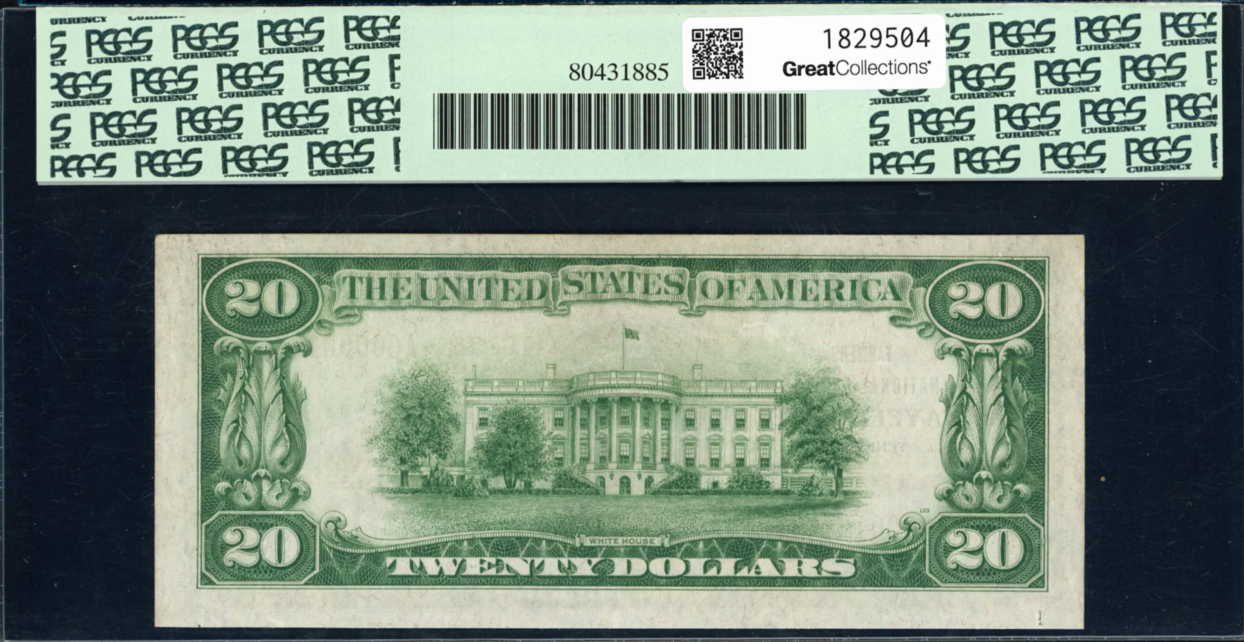 Fr. 1802-2 Fayetteville, Tennessee 1929 Type 2 $20 Note *Serial Number ...