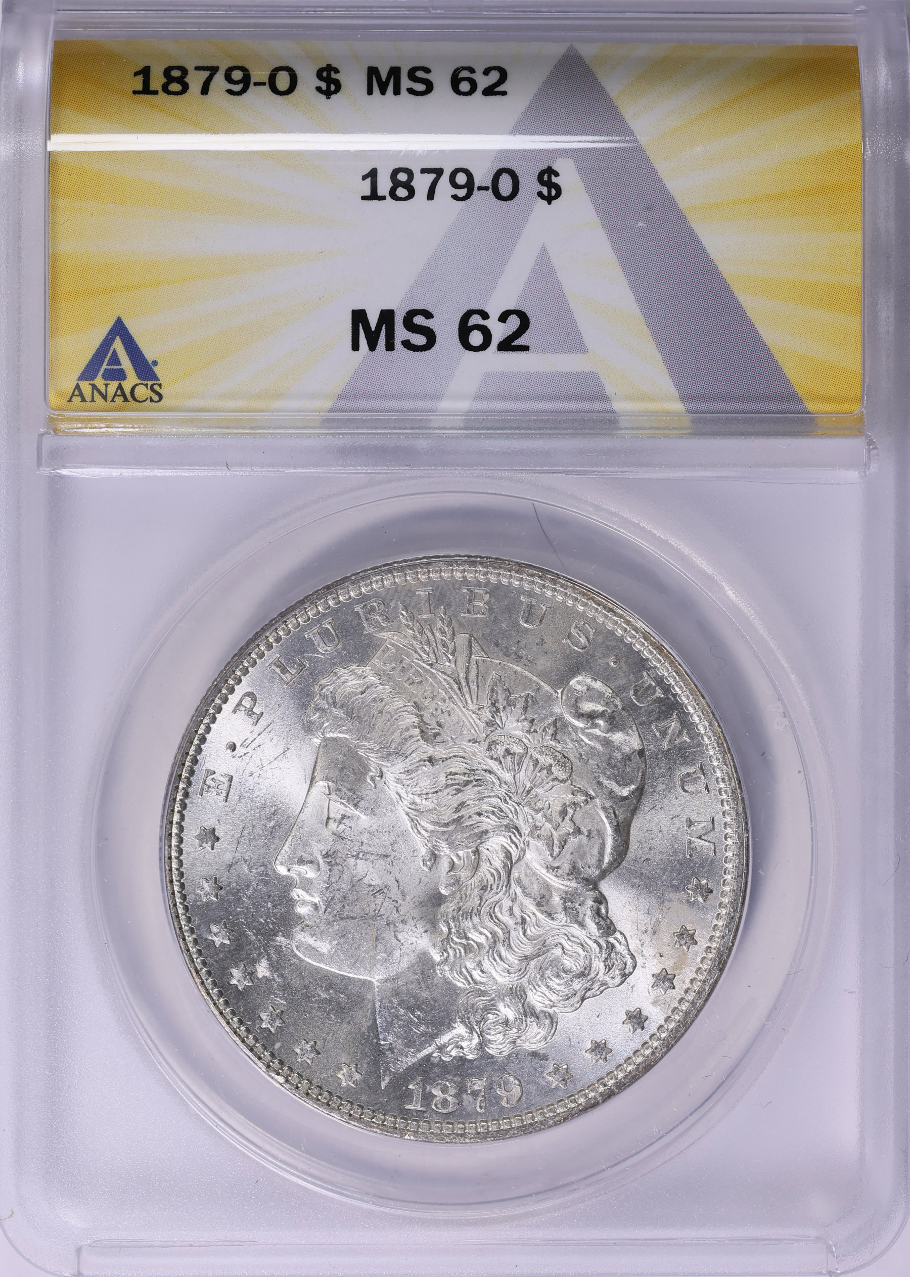 1879-O Morgan Silver Dollar ANACS MS-62 (Item 1829875) | GreatCollections Coin Auctions