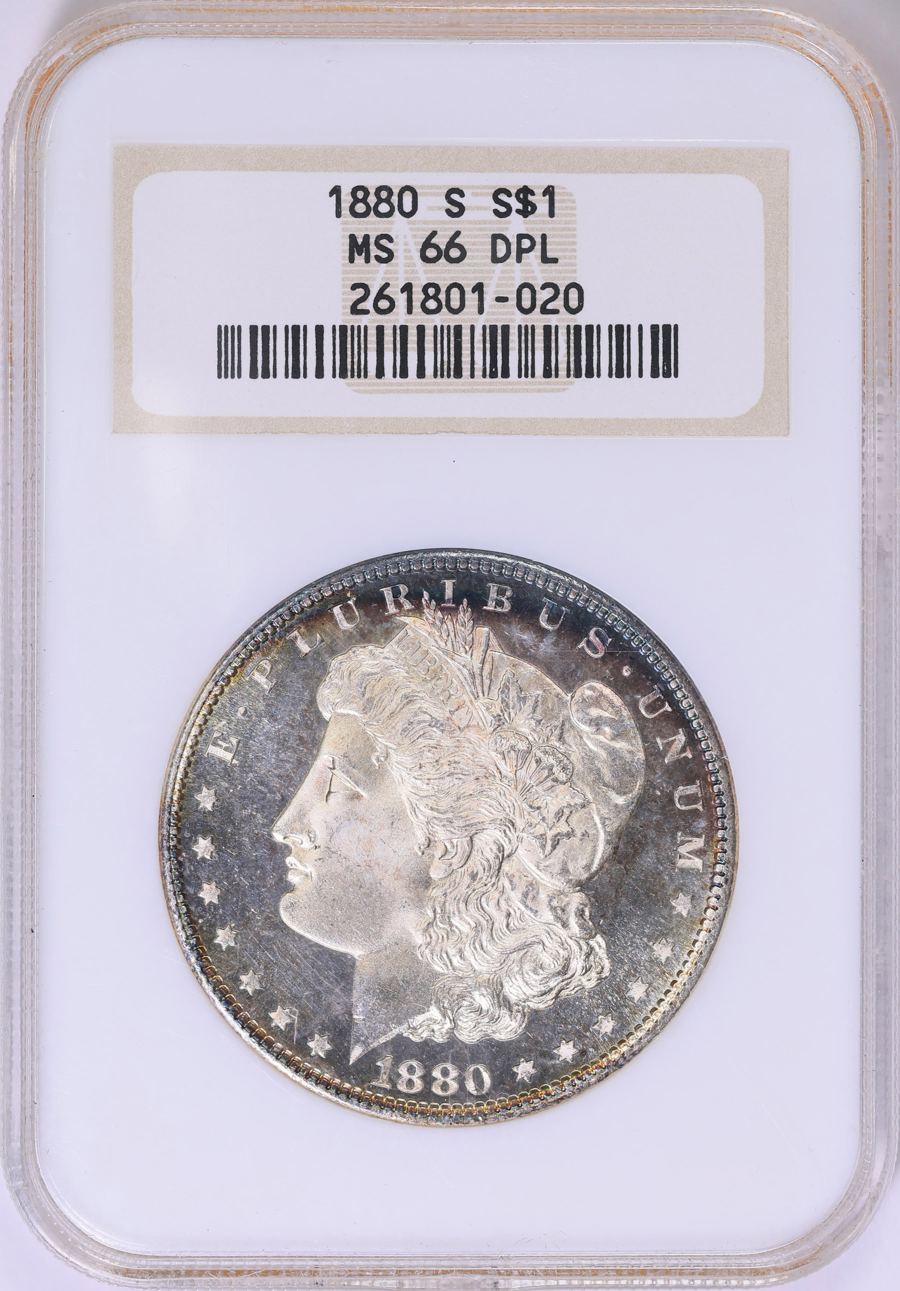 1880-S Morgan Silver Dollar NGC MS-66 DMPL OH (Toned) (Item 1829956) | GreatCollections Coin ...