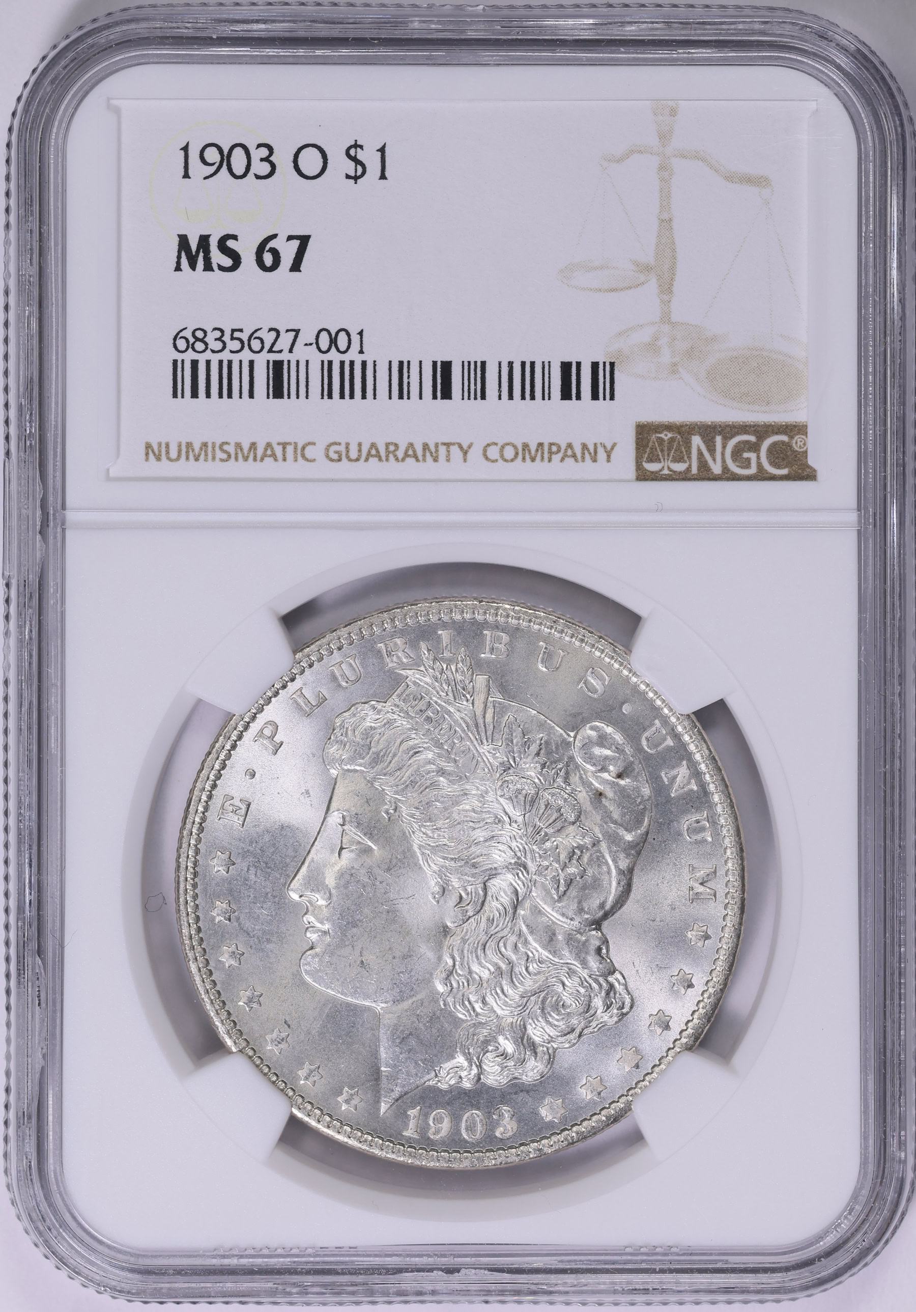 1903-O Morgan Silver Dollar NGC MS-67 (Item 1829958) | GreatCollections Coin Auctions