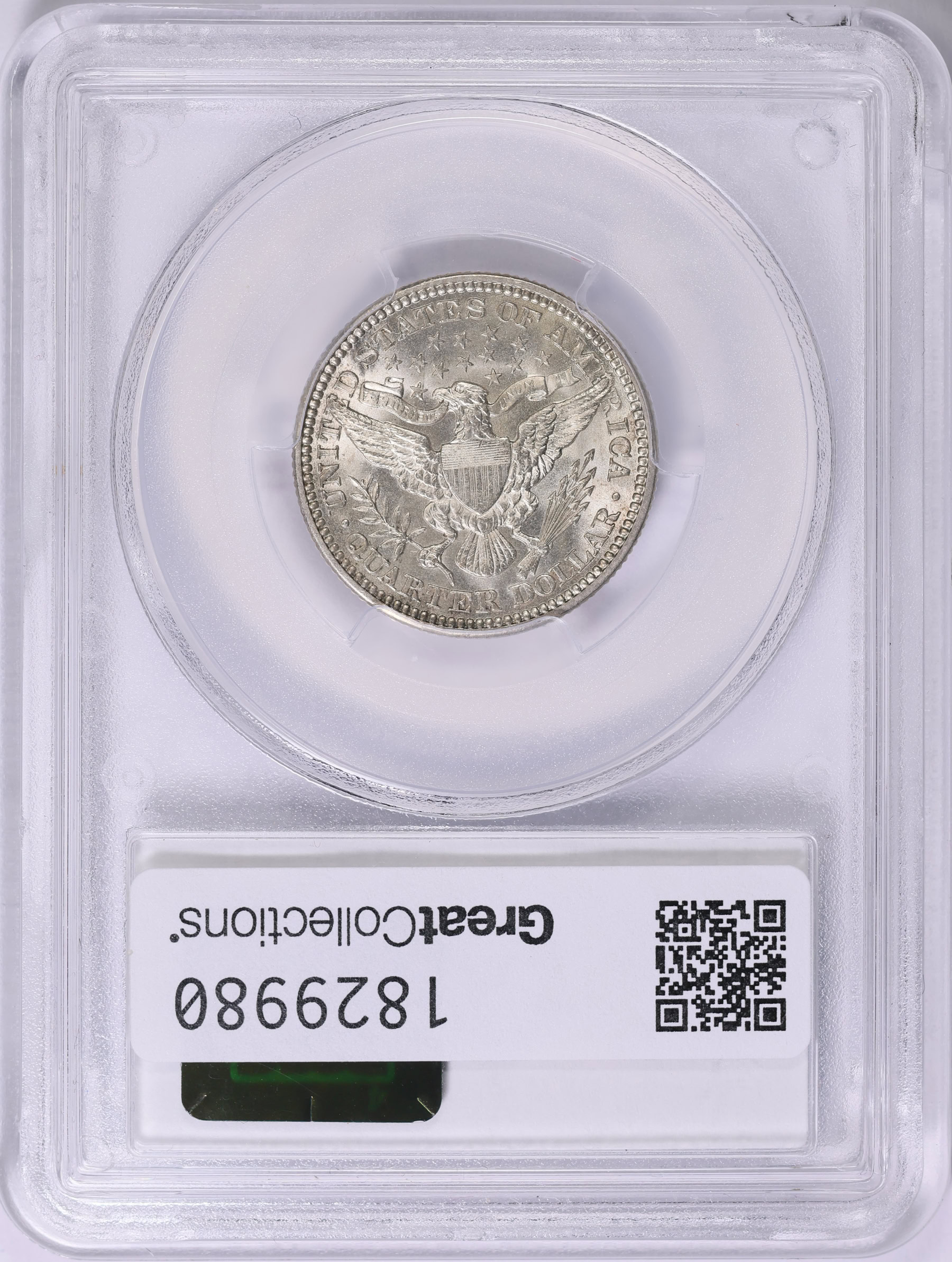1913 Barber Quarter PCGS MS-65 (CAC Green) (Item 1829980) | GreatCollections Coin Auctions