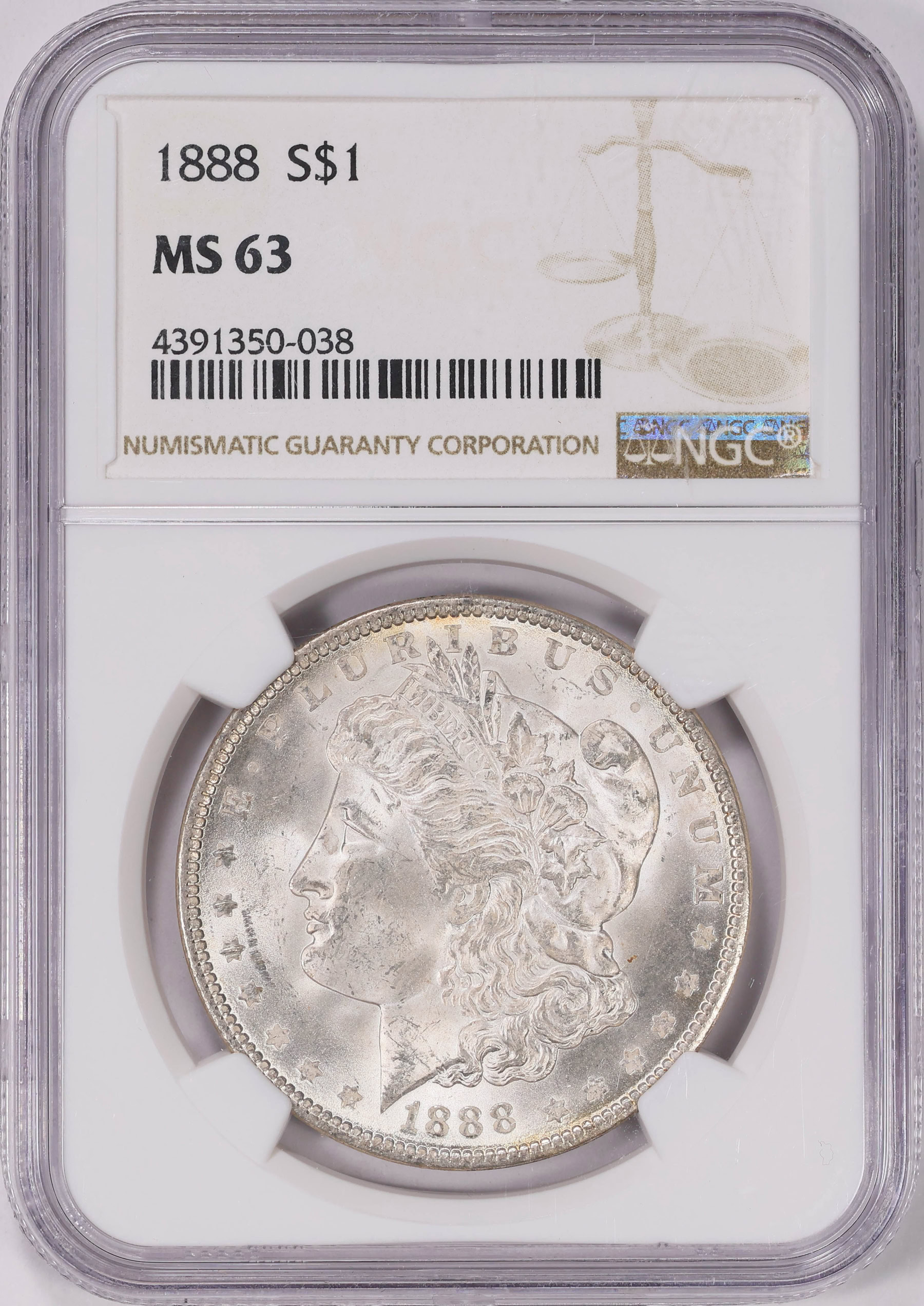 1888 Morgan Silver Dollar NGC MS-63 (Item 1830130) | GreatCollections Coin Auctions