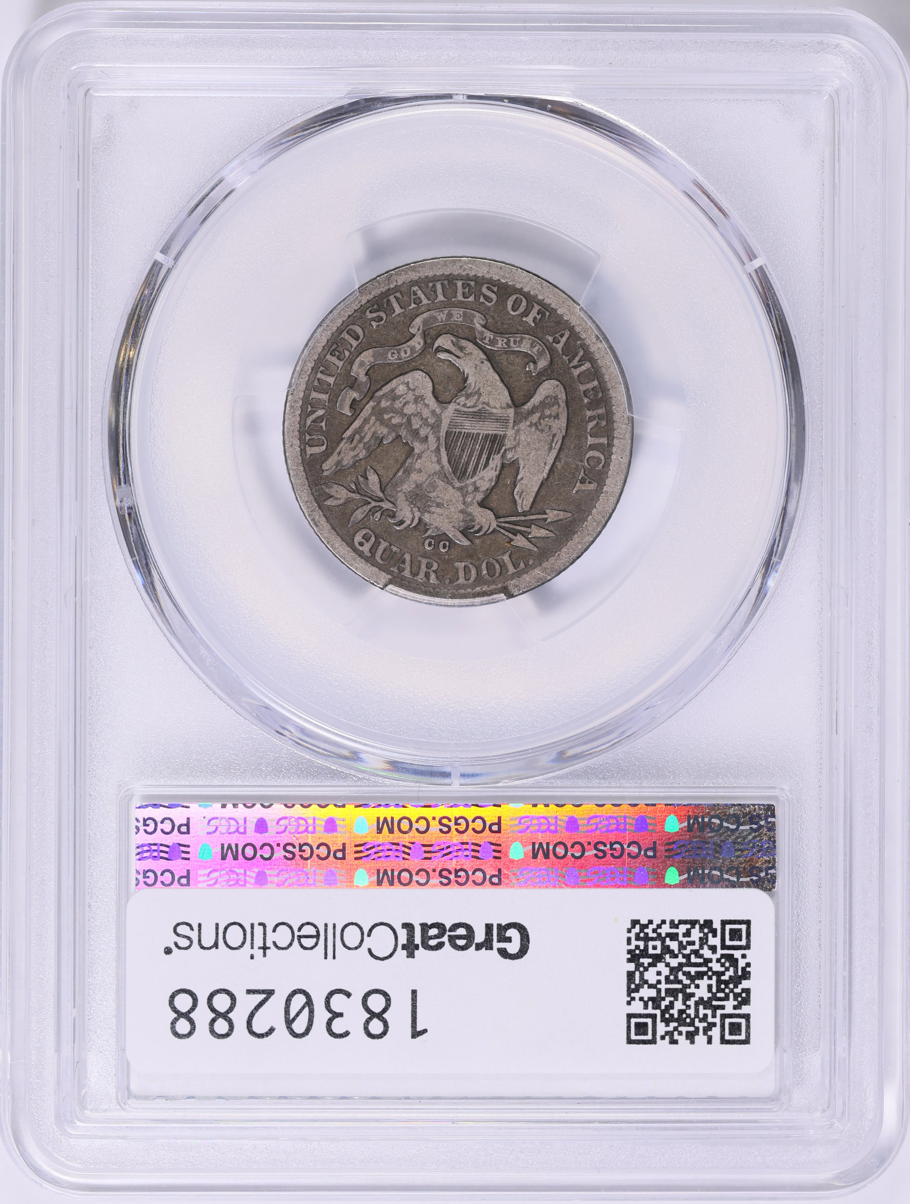 1876-CC Seated Liberty Quarter PCGS F-15 (Item 1830288) | GreatCollections Coin Auctions