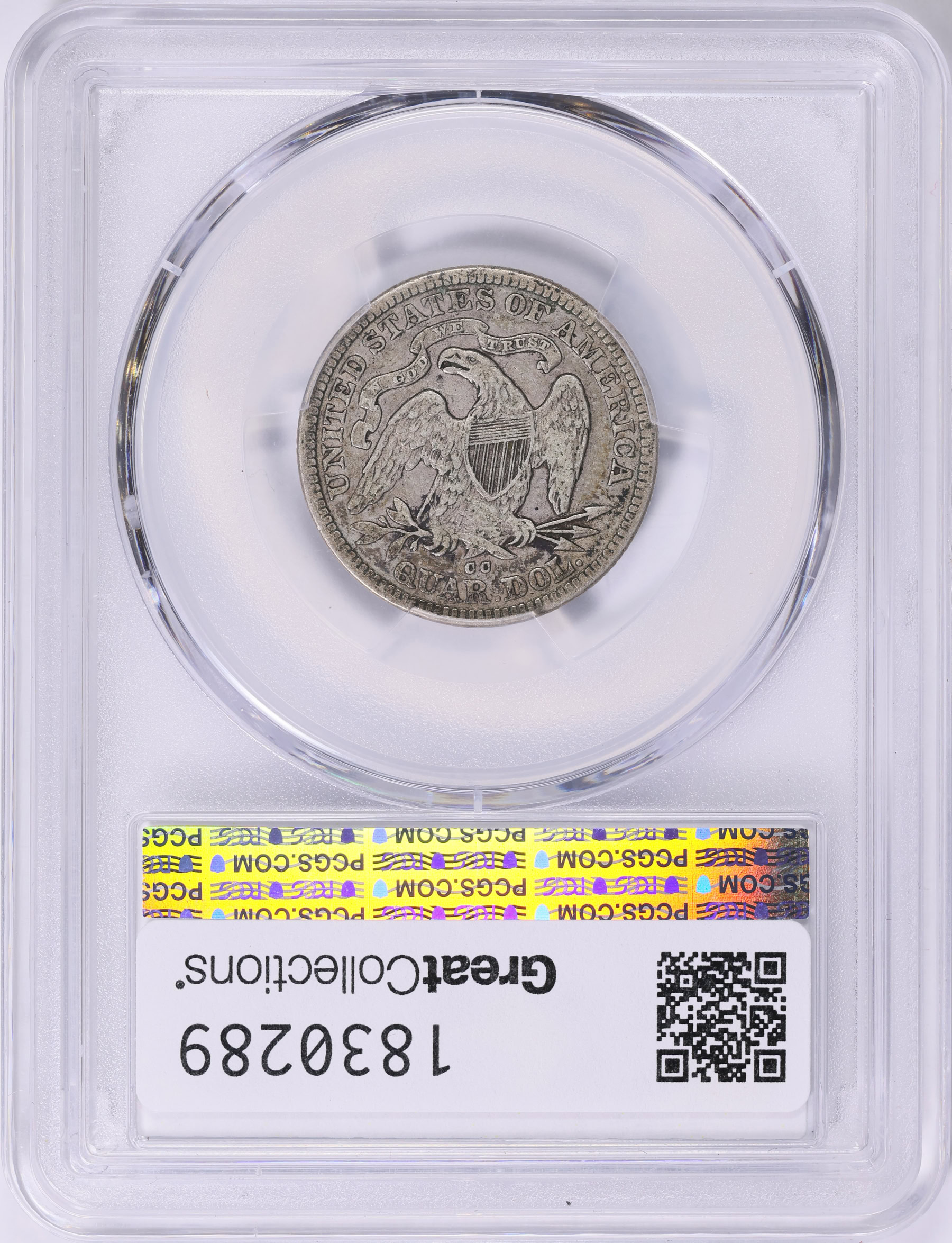1877-CC Seated Liberty Quarter PCGS VF-25 (Item 1830289) | GreatCollections Coin Auctions