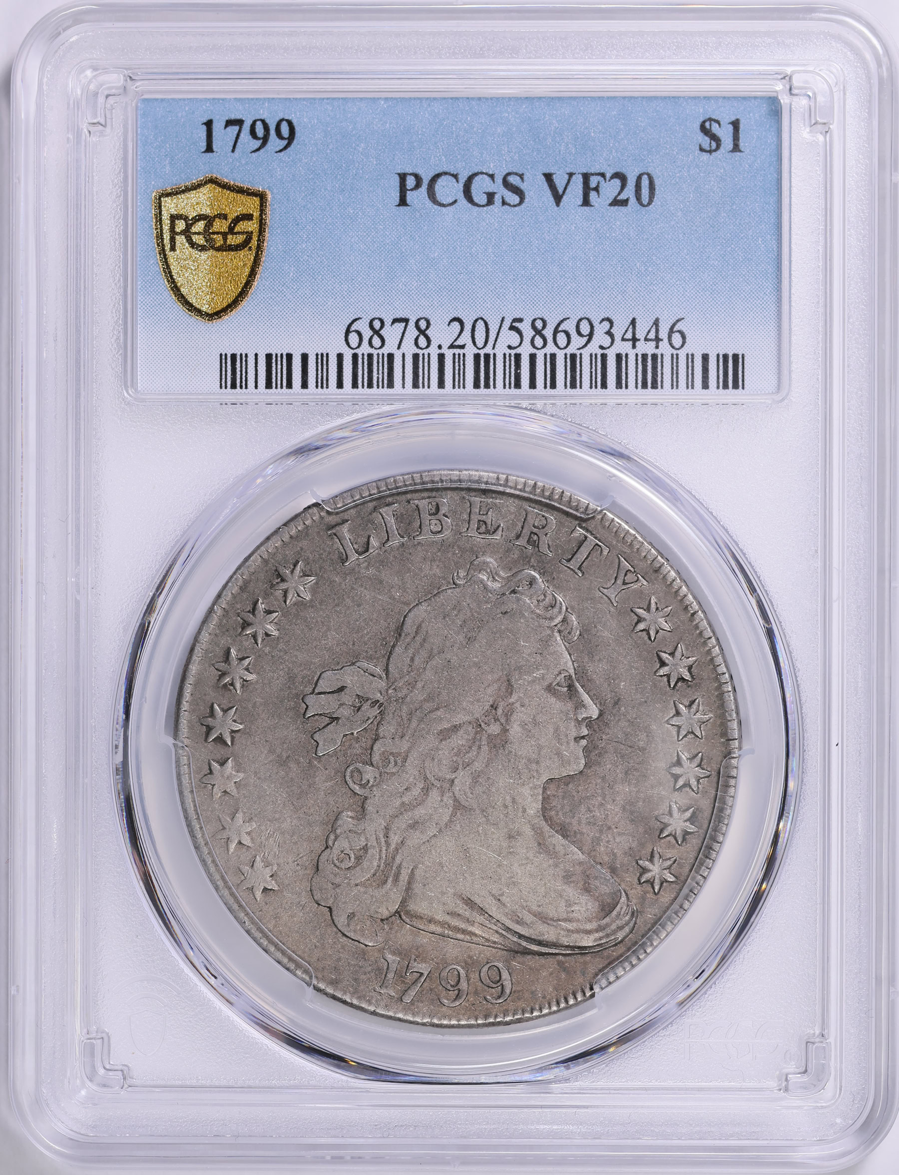 1799 Draped Bust Silver Dollar PCGS VF-20 (Item 1830319) | GreatCollections Coin Auctions