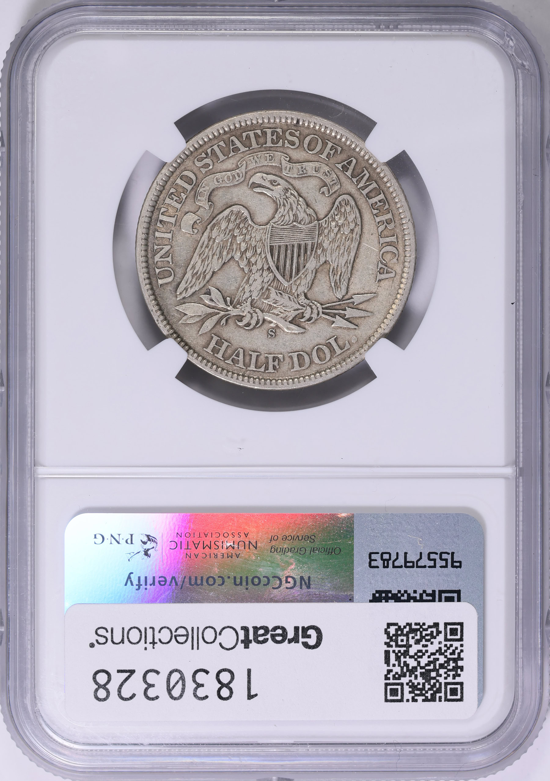 1868-S Seated Liberty Half Dollar NGC XF-40 (Item 1830328) | GreatCollections Coin Auctions