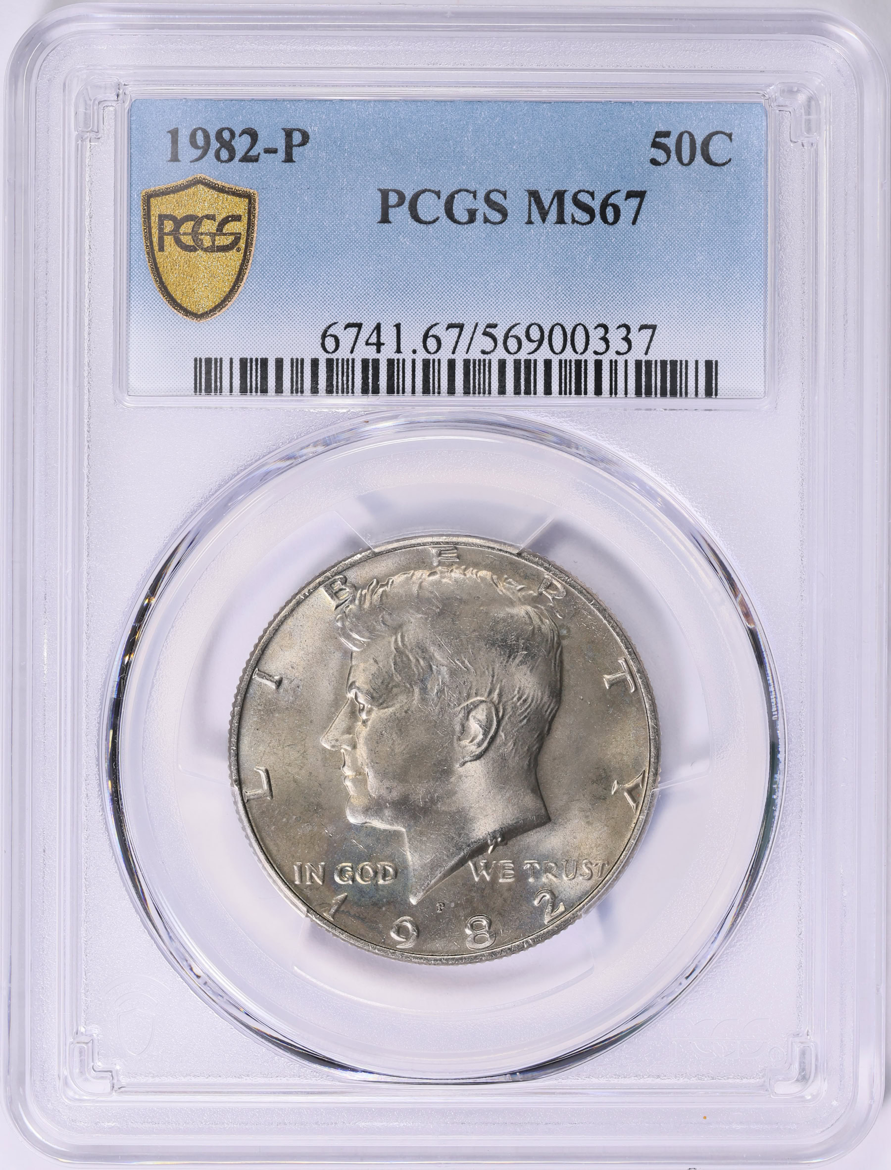 1982-P Kennedy Half Dollar PCGS MS-67 (Item 1830407) | GreatCollections ...