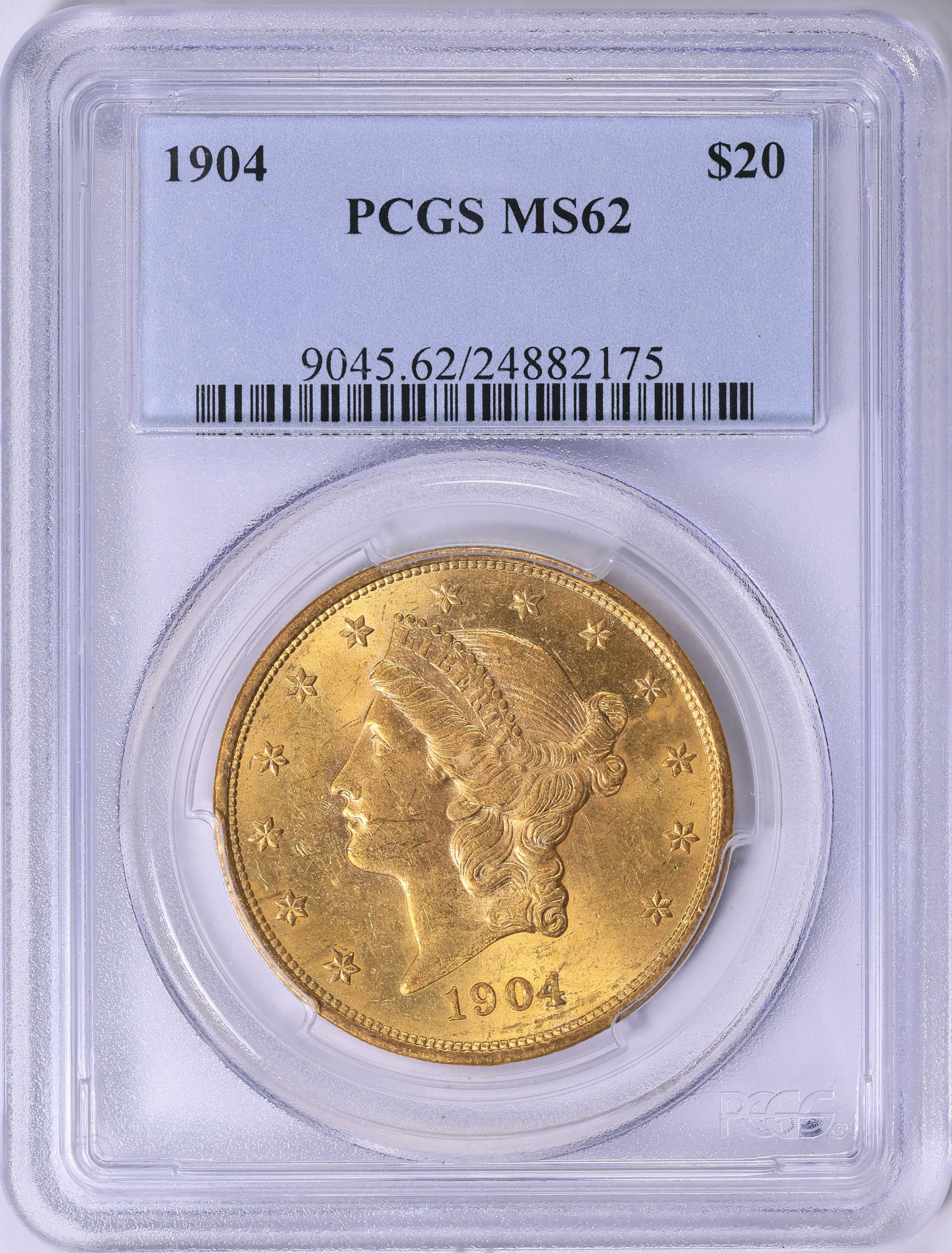 1904 Liberty Gold Double Eagle PCGS MS-62 (Item 1830427) | GreatCollections Coin Auctions