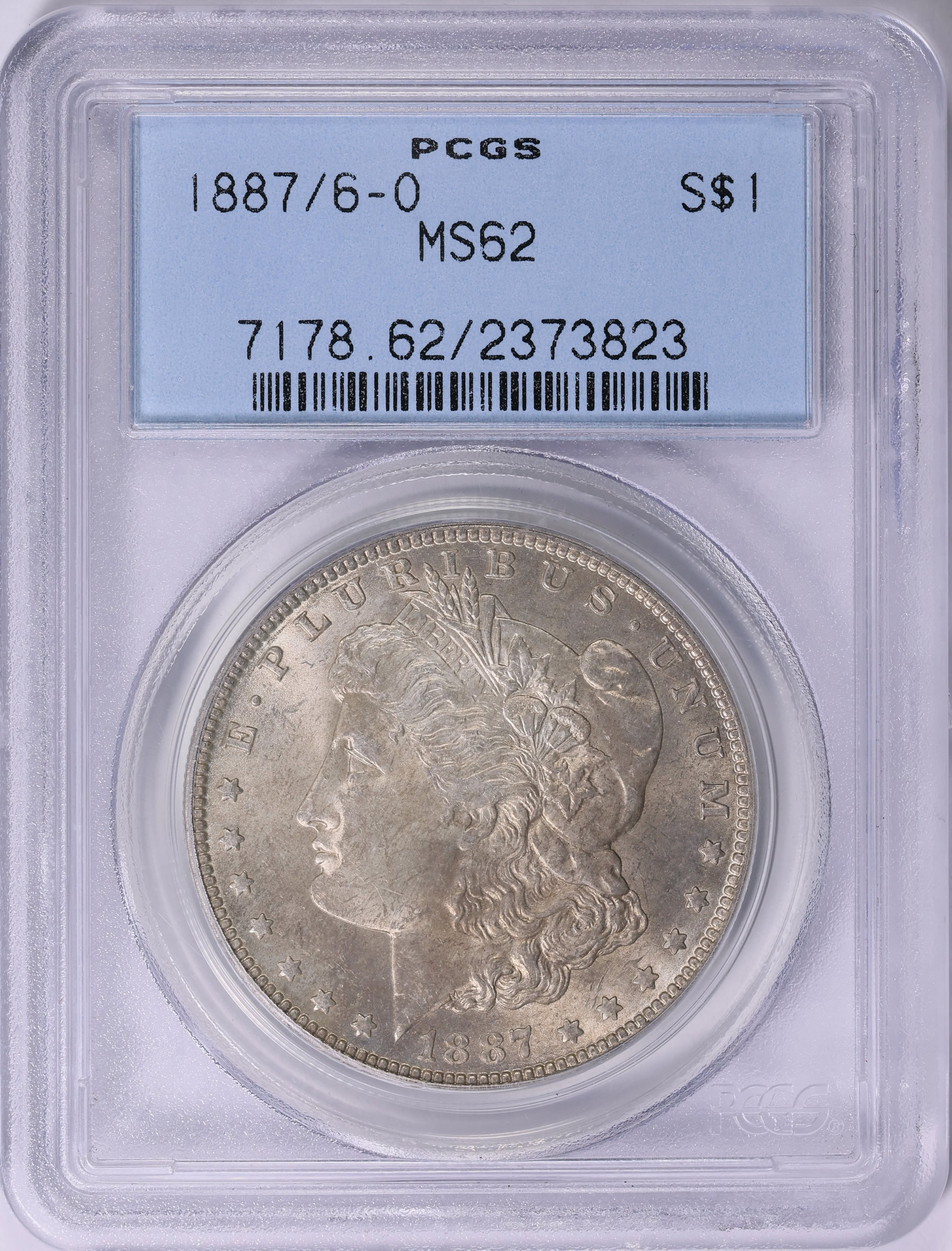 1887/6-O Morgan Silver Dollar PCGS MS-62 OGH (Item 1830444) | GreatCollections Coin Auctions