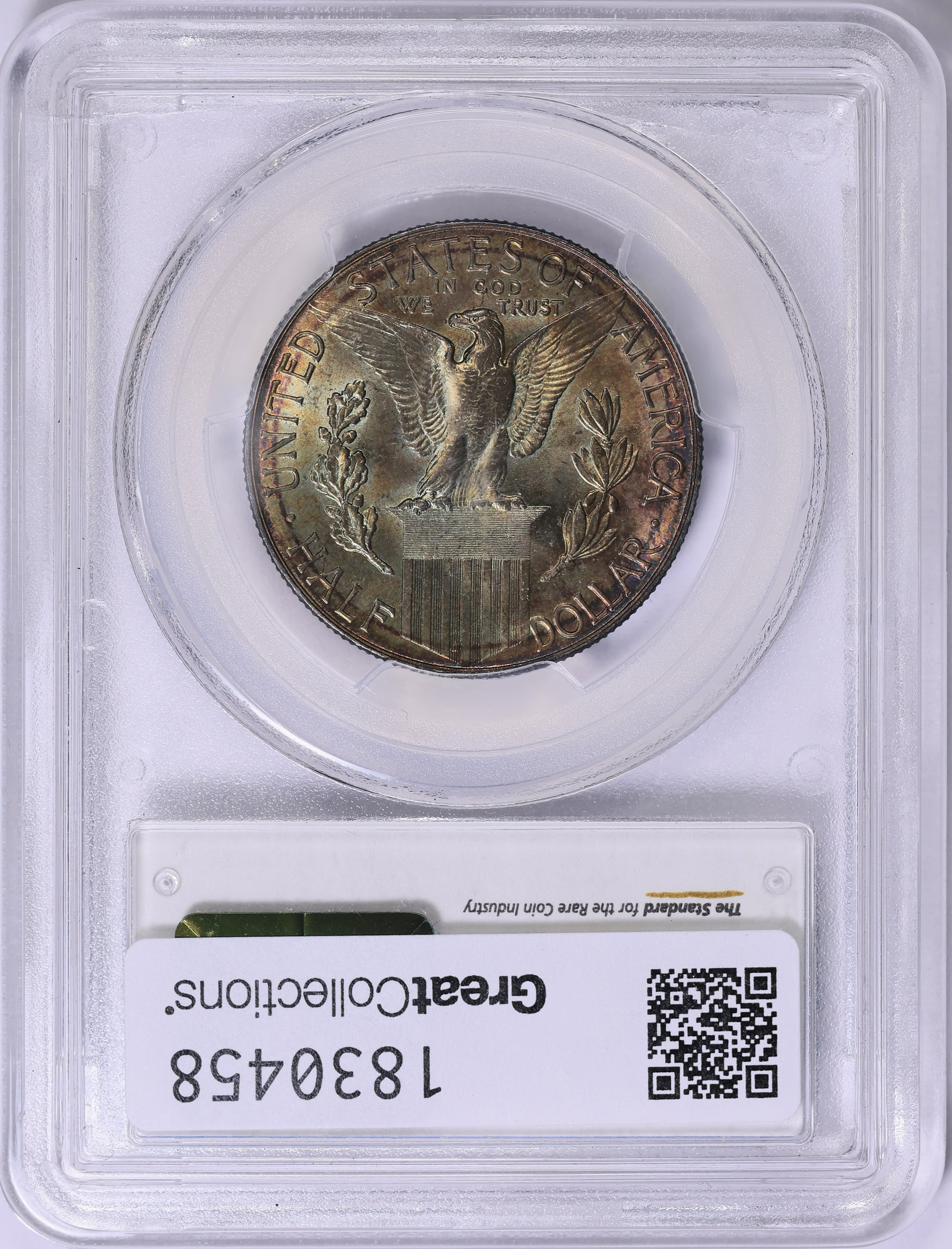 1915-S Panama-Pacific Exposition Half Dollar PCGS MS-67 (CAC Green) (Toned) (Item 1830458 ...