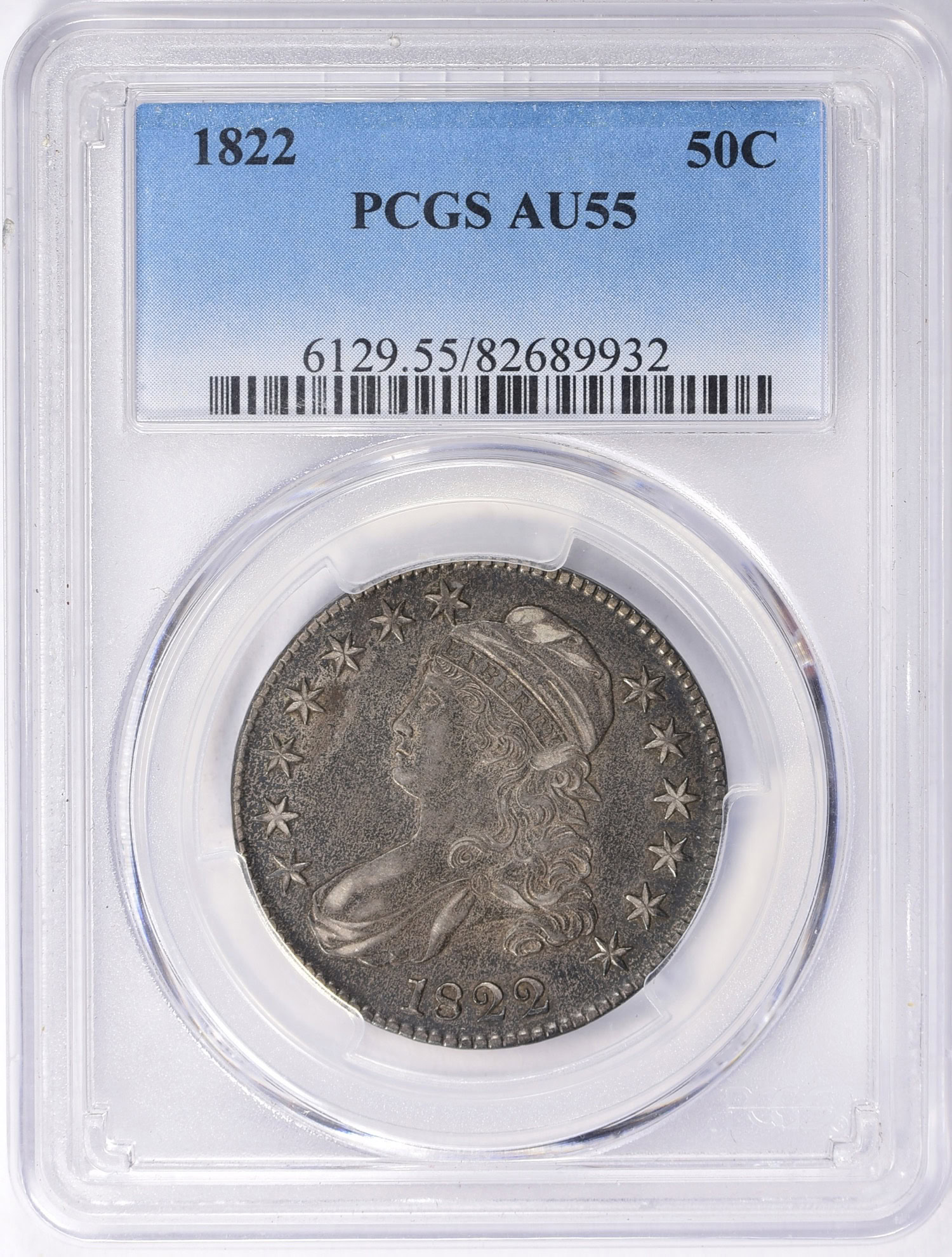 1822 Capped Bust Half Dollar PCGS AU-55 (Item 1830472) | GreatCollections Coin Auctions