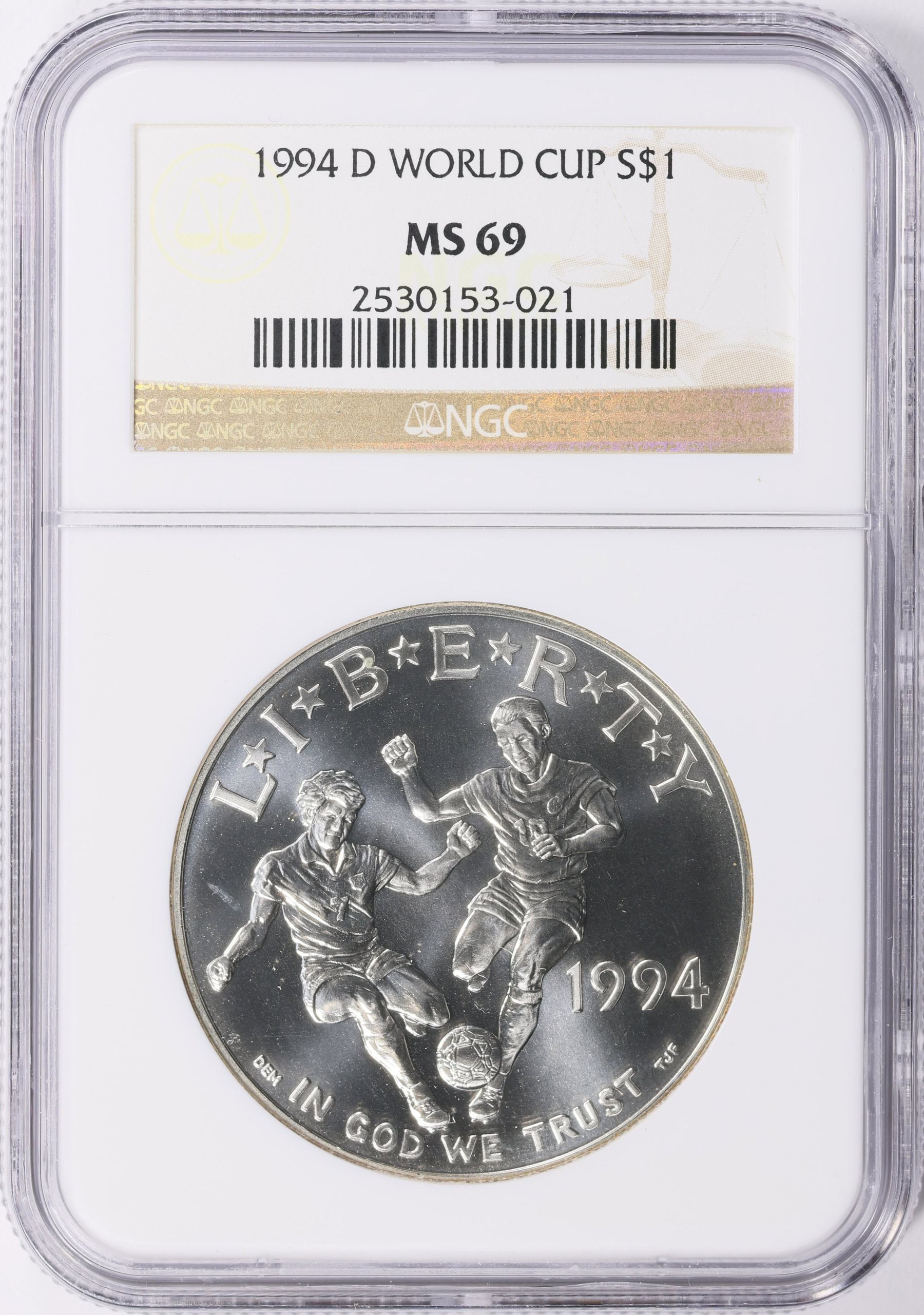 1994-D World Cup Tournament Silver Dollar NGC MS-69 (Item 1830828 ...