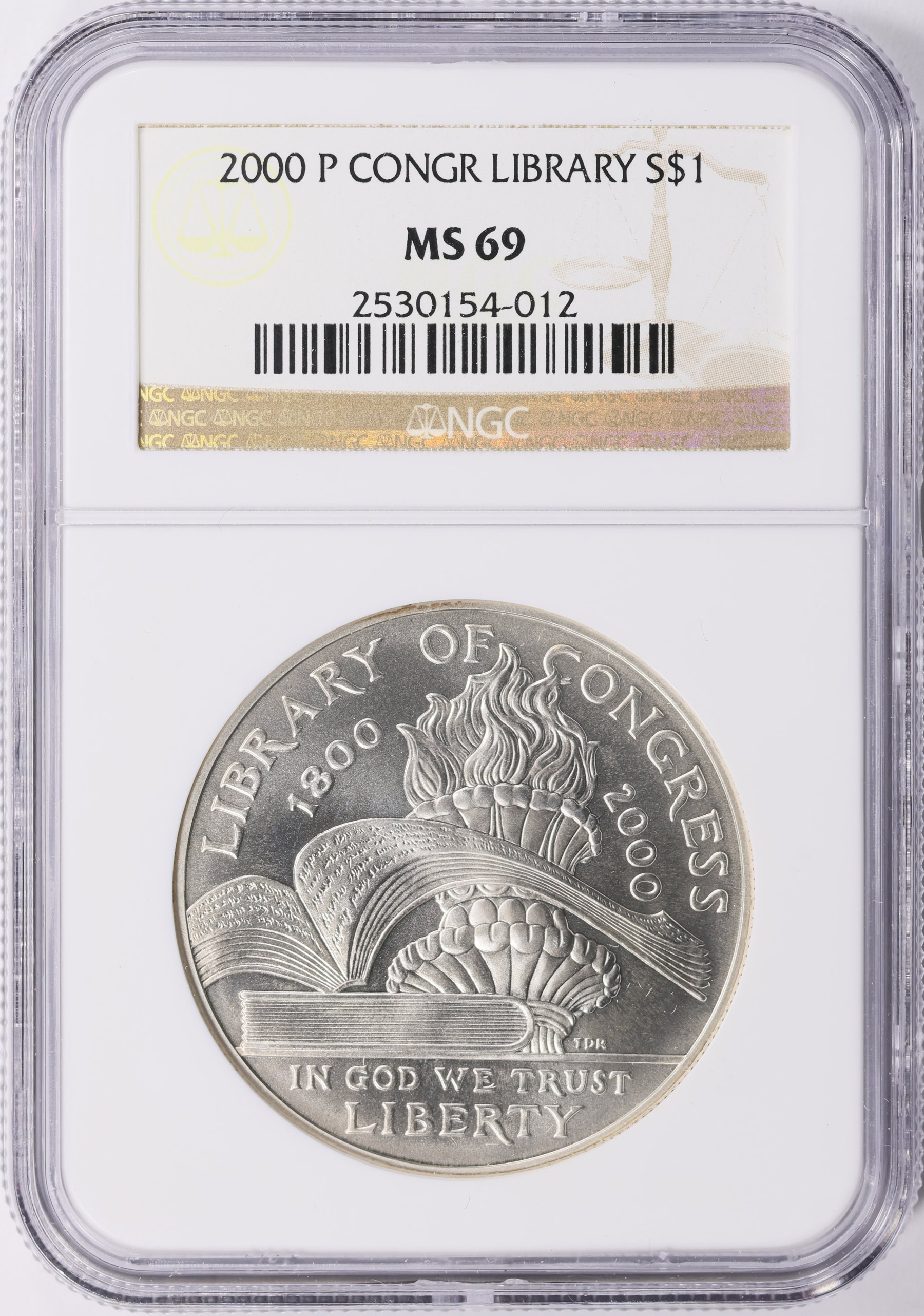 2000-P Library of Congress Bicentennial Silver Dollar NGC MS-69 (Item ...