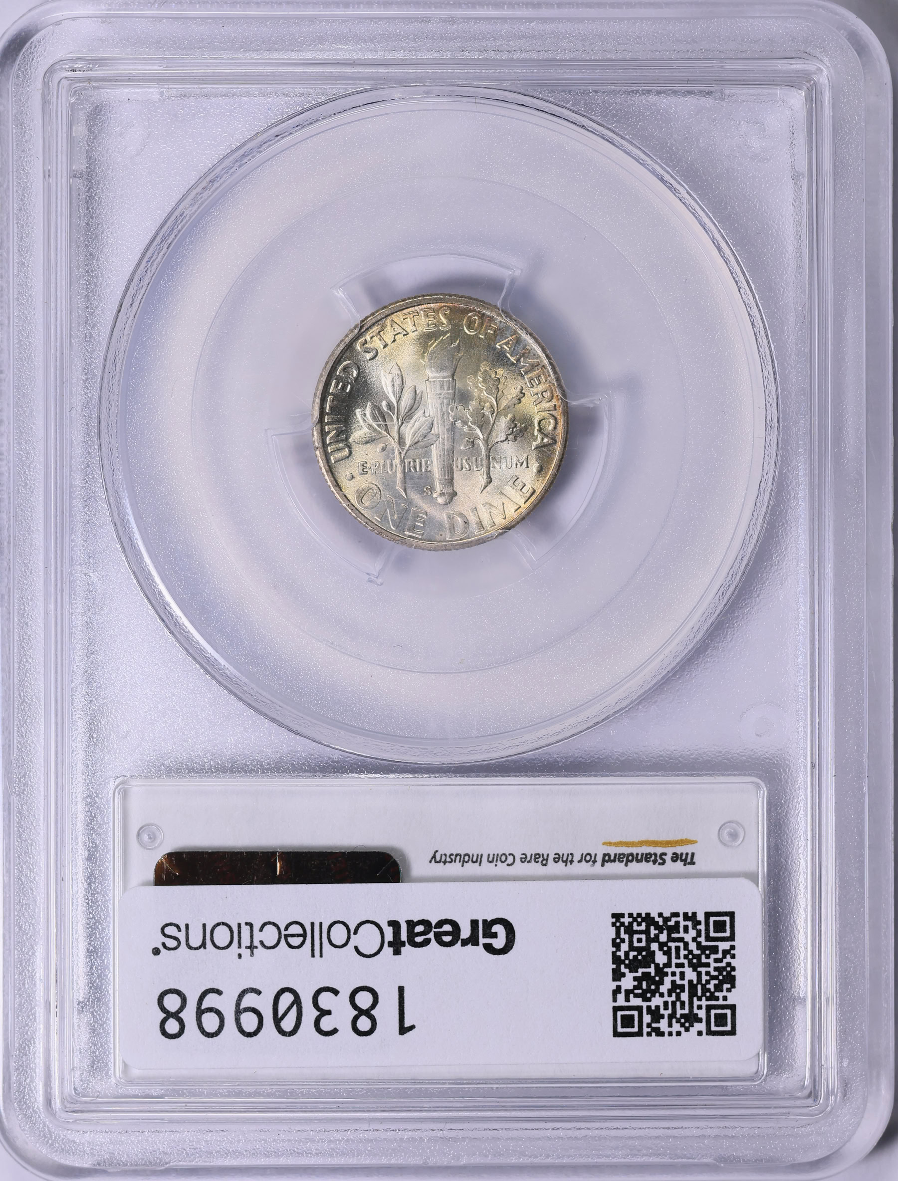 1946-S Roosevelt Dime PCGS MS-68 FB (Toned) (Item 1830998) | GreatCollections Coin Auctions