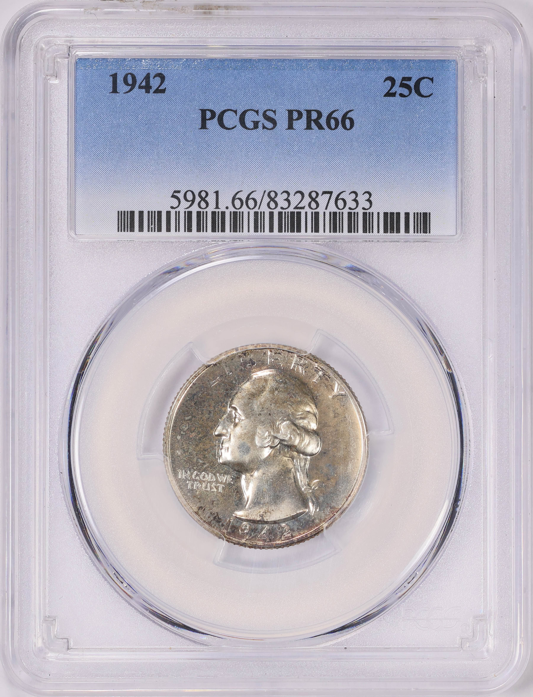 1942 Washington Quarter PCGS Proof-66 (Item 1831069) | GreatCollections Coin Auctions