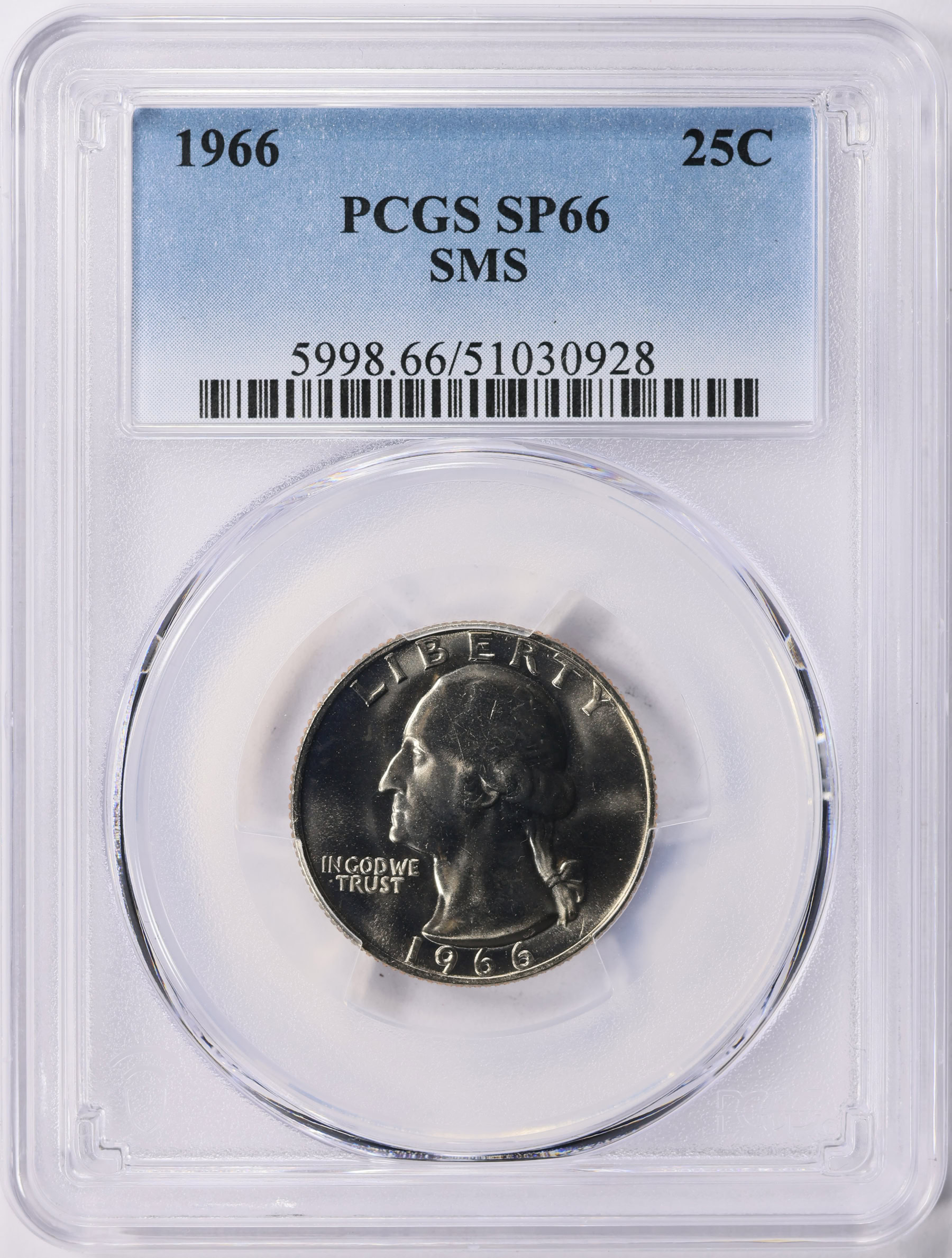1966 Washington Quarter SMS PCGS SP-66 (Item 1831164 ...