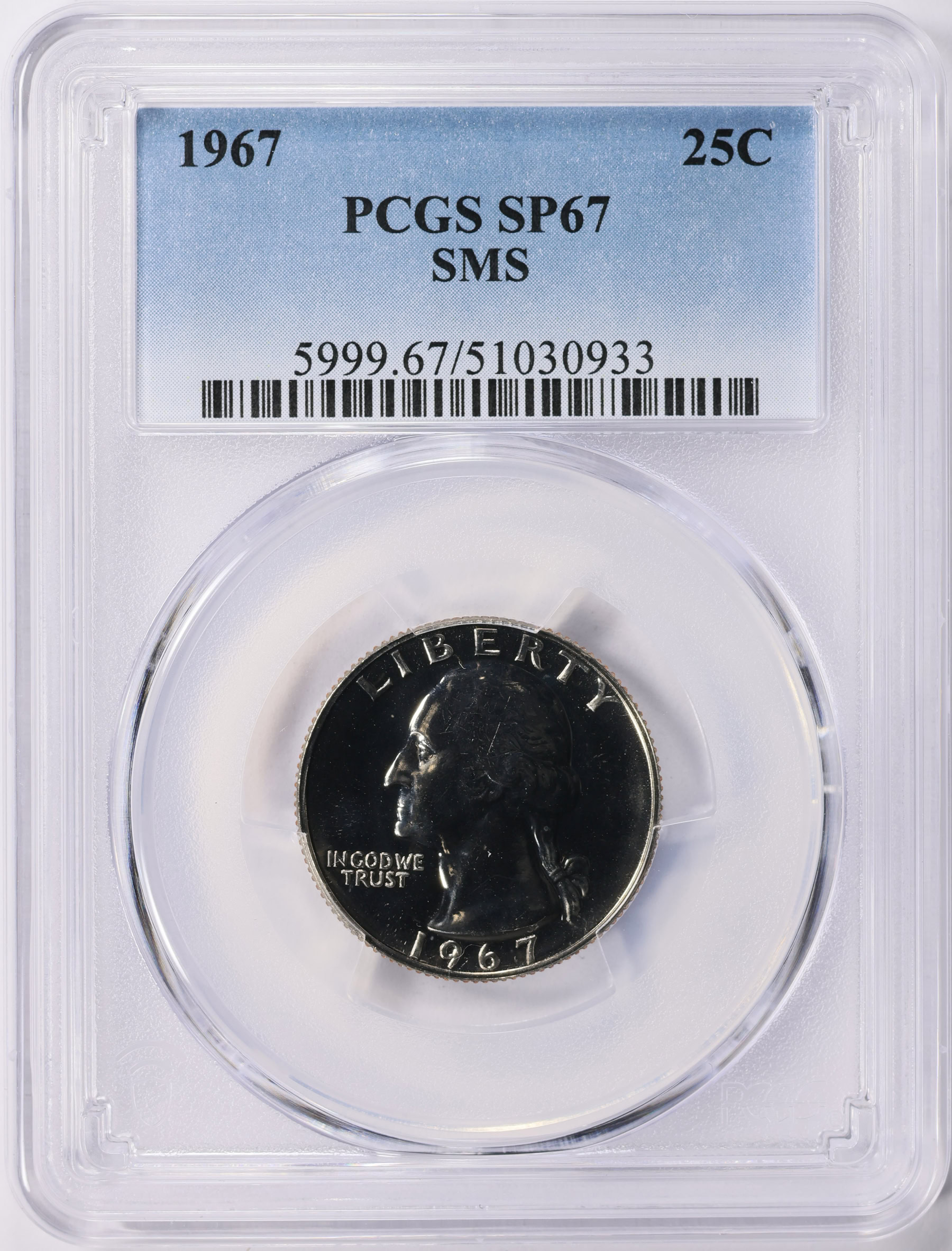 1967 Washington Quarter SMS PCGS SP-67 (Item 1831169 ...