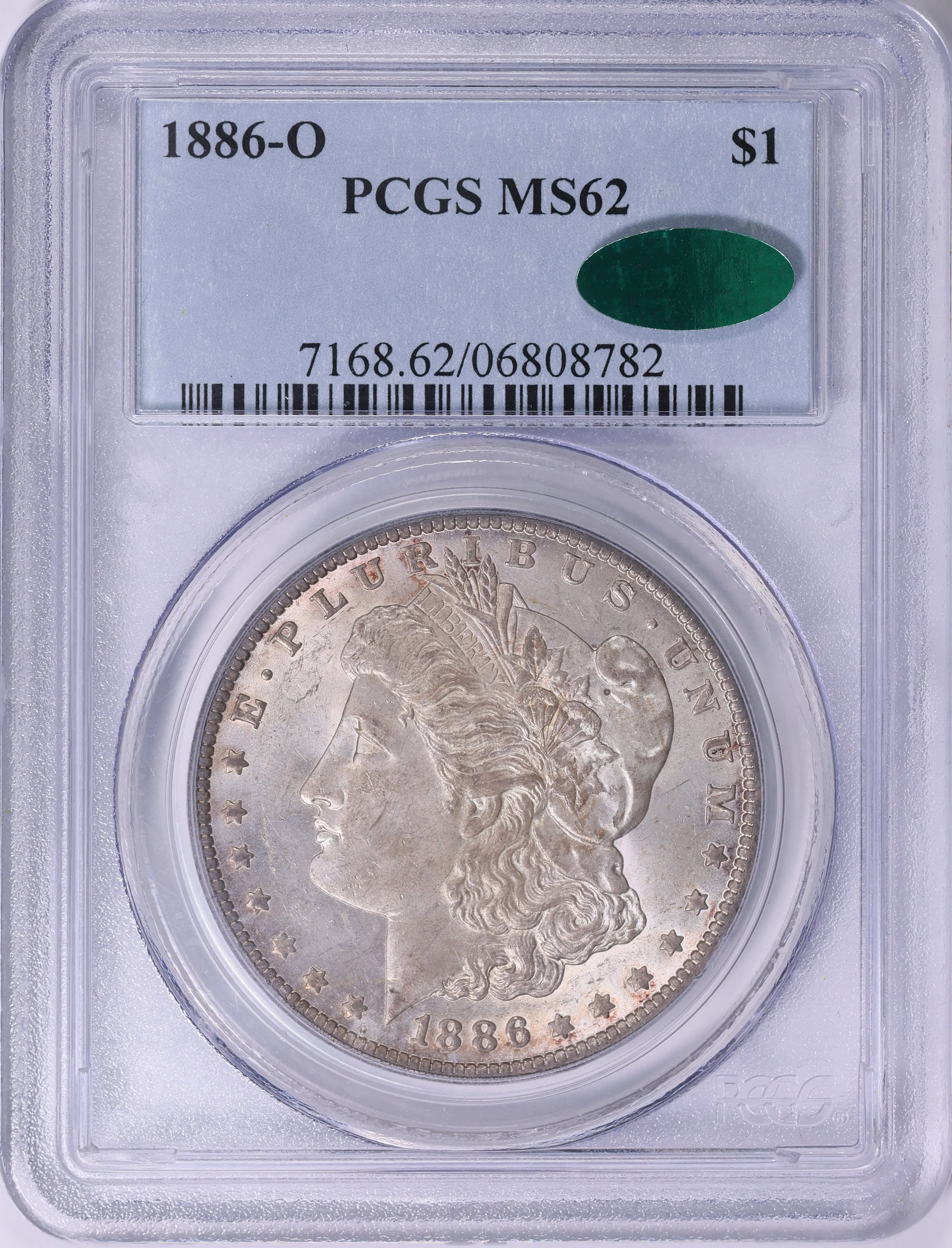 1886-O Morgan Silver Dollar PCGS MS-62 (CAC Green) (Item 1831221) | GreatCollections Coin Auctions