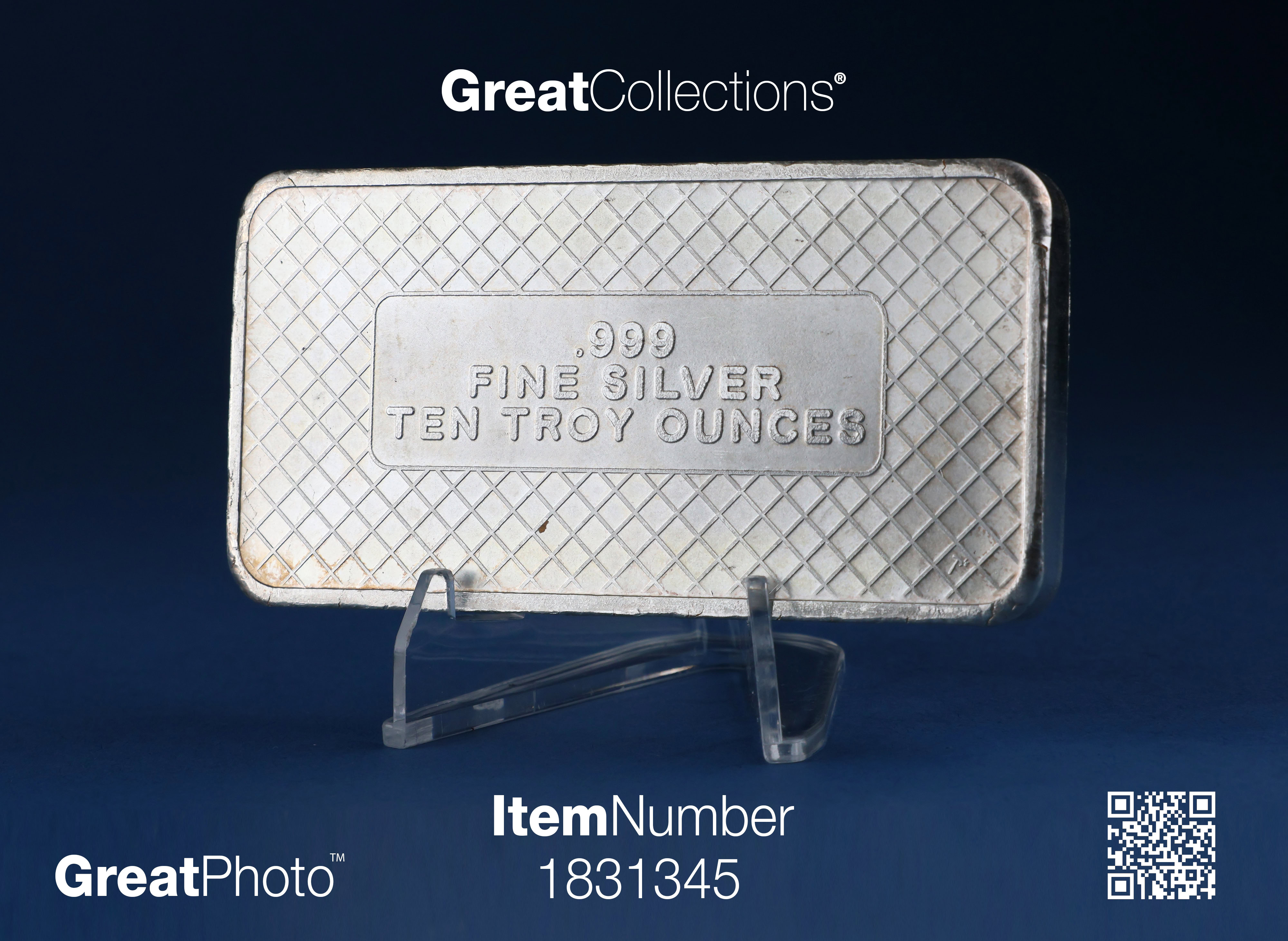 ND Silver 10oz Private Mint Ingot/Bar Uncertified (ASW = 9.99 oz ...