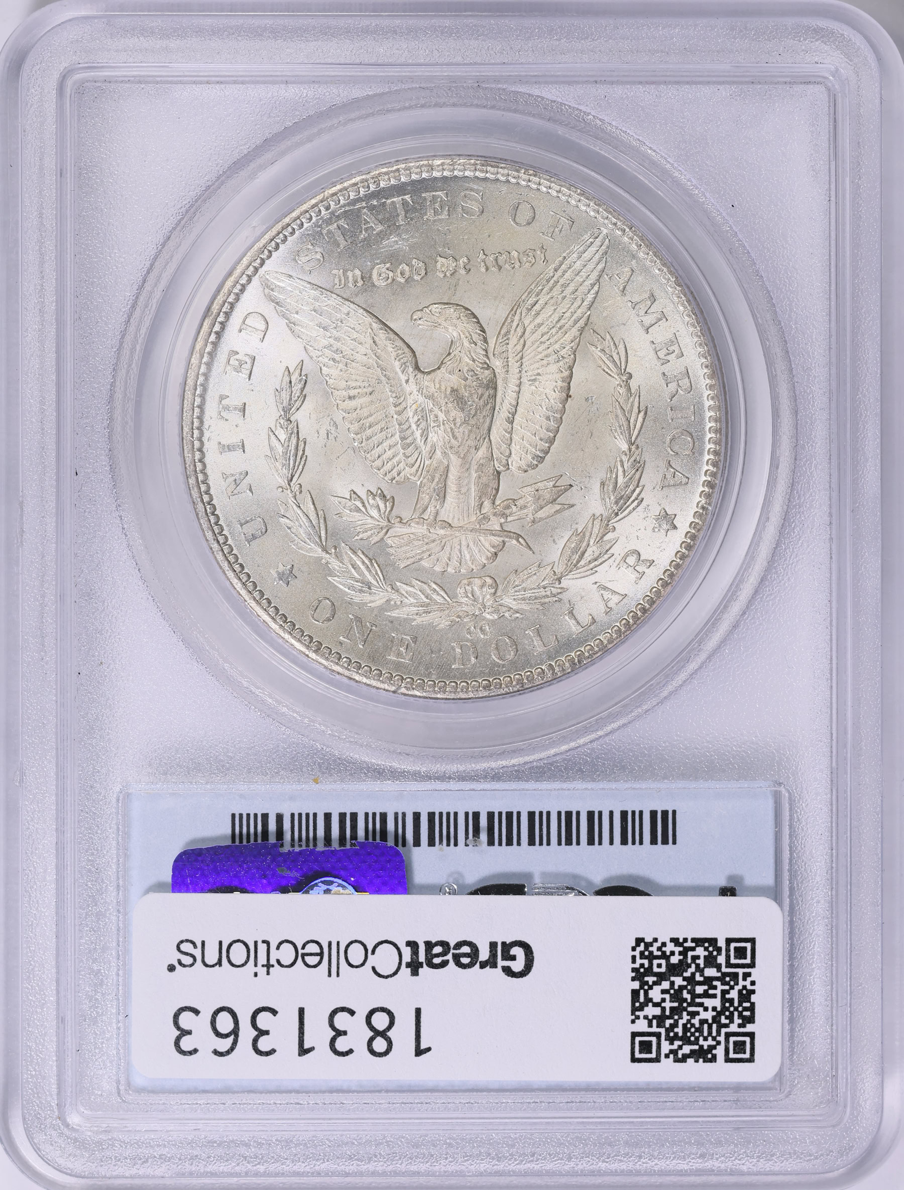 1879-CC Morgan Silver Dollar Capped Die PCGS MS-63 (CAC Green) (Item 1831363) | GreatCollections ...
