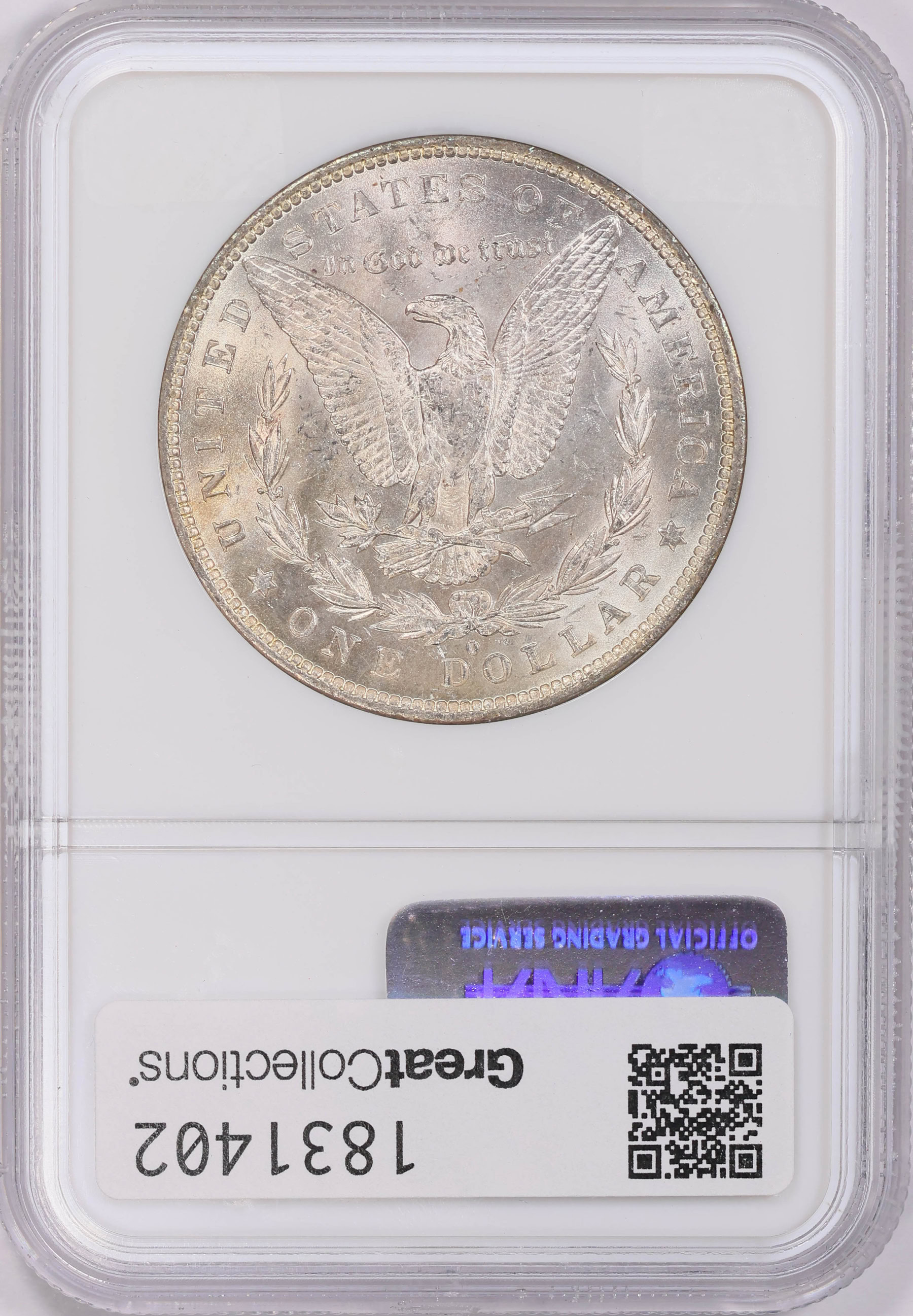 1882-O Morgan Silver Dollar NGC MS-64 (Item 1831402) | GreatCollections Coin Auctions