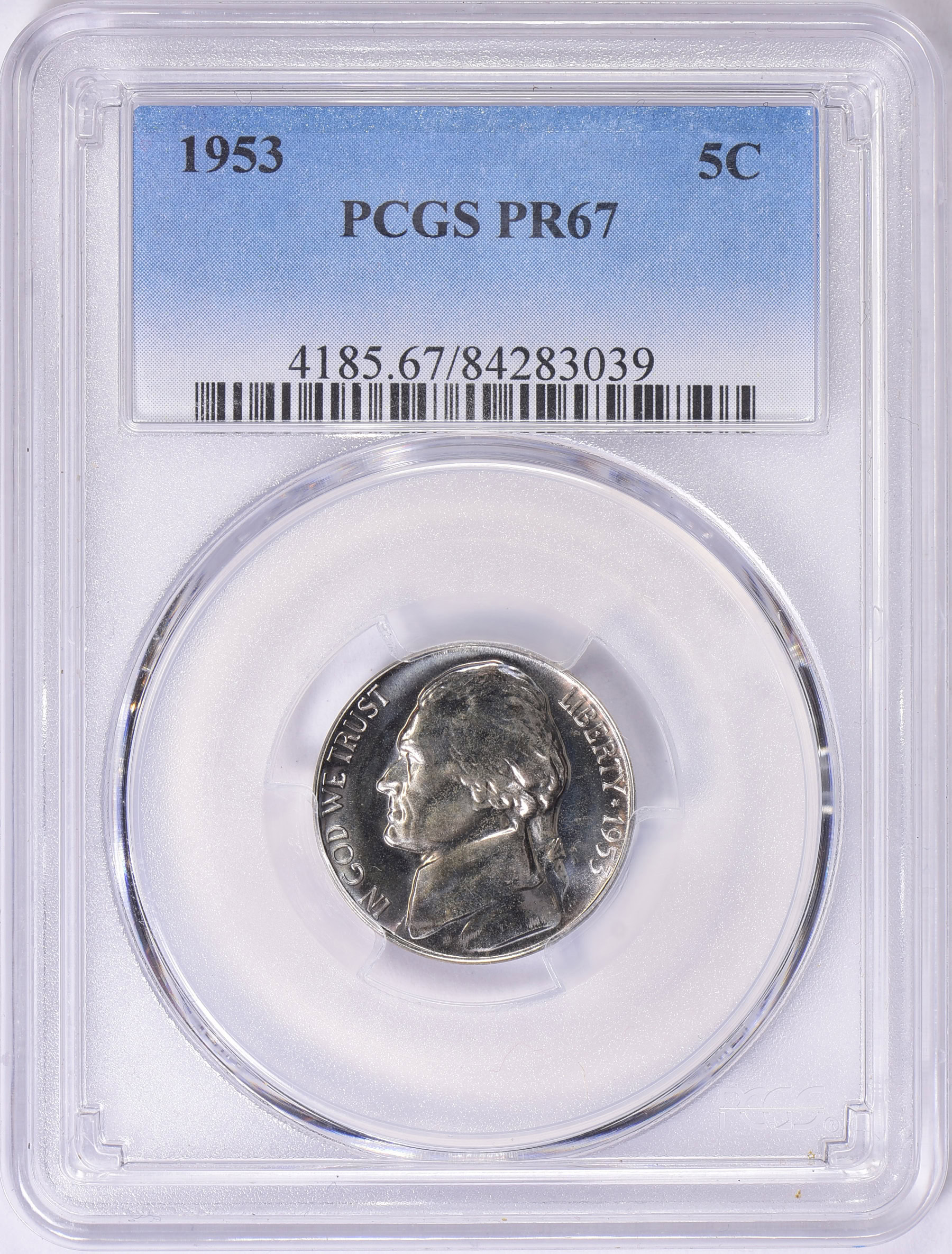 1953 Jefferson Nickel PCGS Proof-67 (Item 1831541) | GreatCollections Coin Auctions