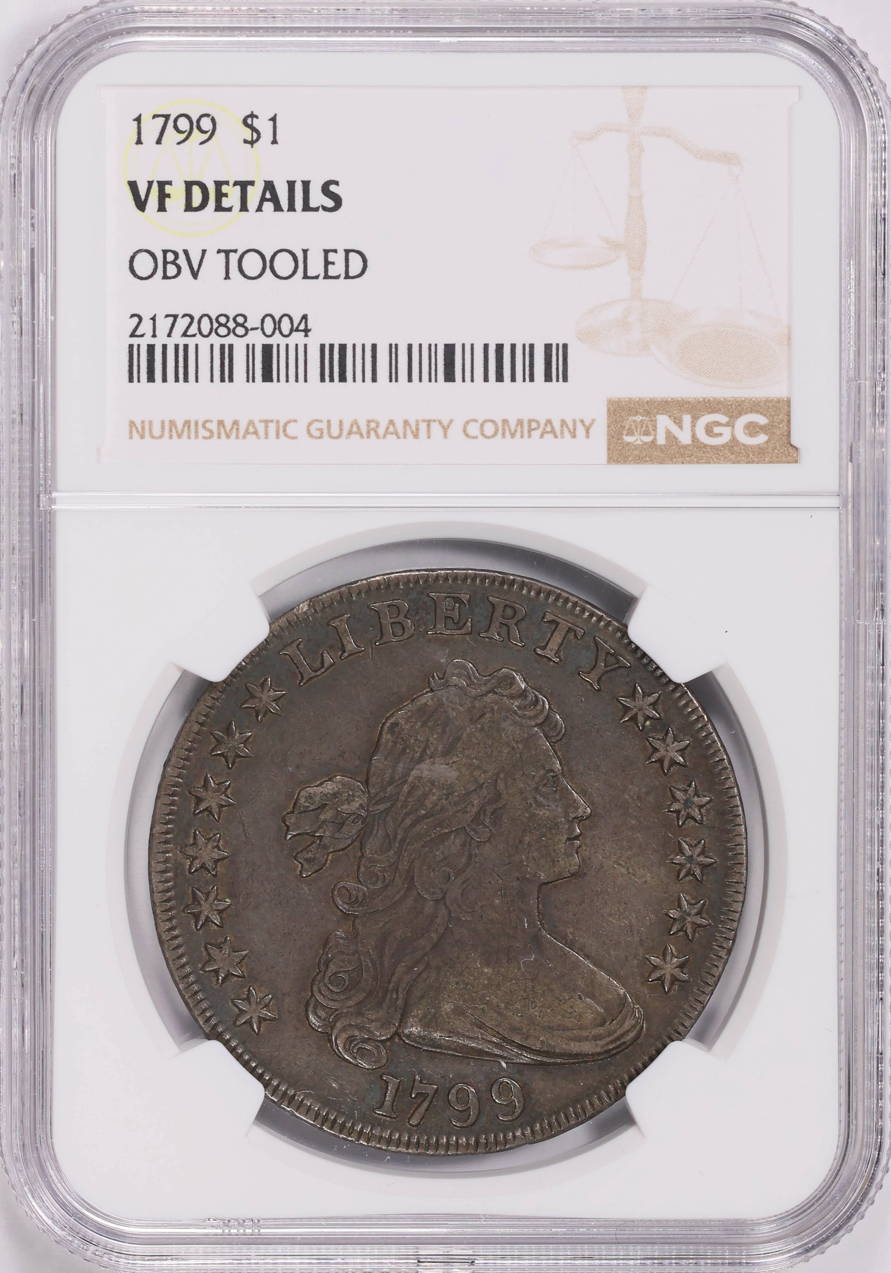 1799 Draped Bust Silver Dollar NGC VF Details (Item 1831663) | GreatCollections Coin Auctions