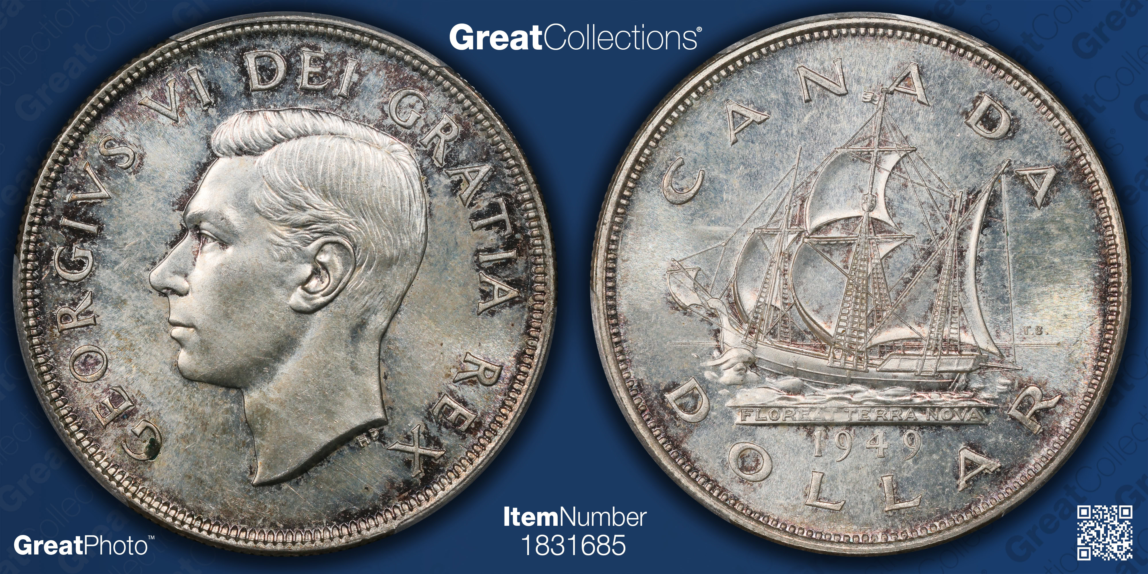 Canada 1949 Silver Dollar Newfoundland KM-47 PCGS MS-64 (Item 1831685 ...