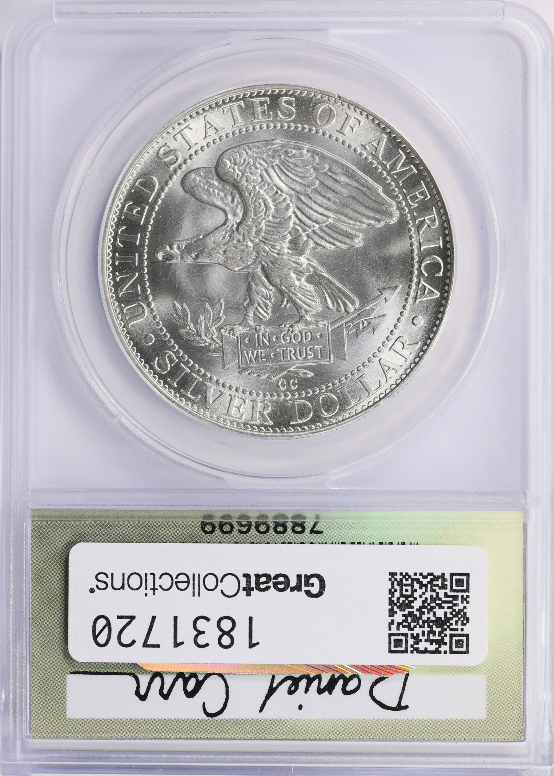 1887-CC Daniel Carr Token Morgan Dollar Pattern Overstruck on 1878-1921 ...