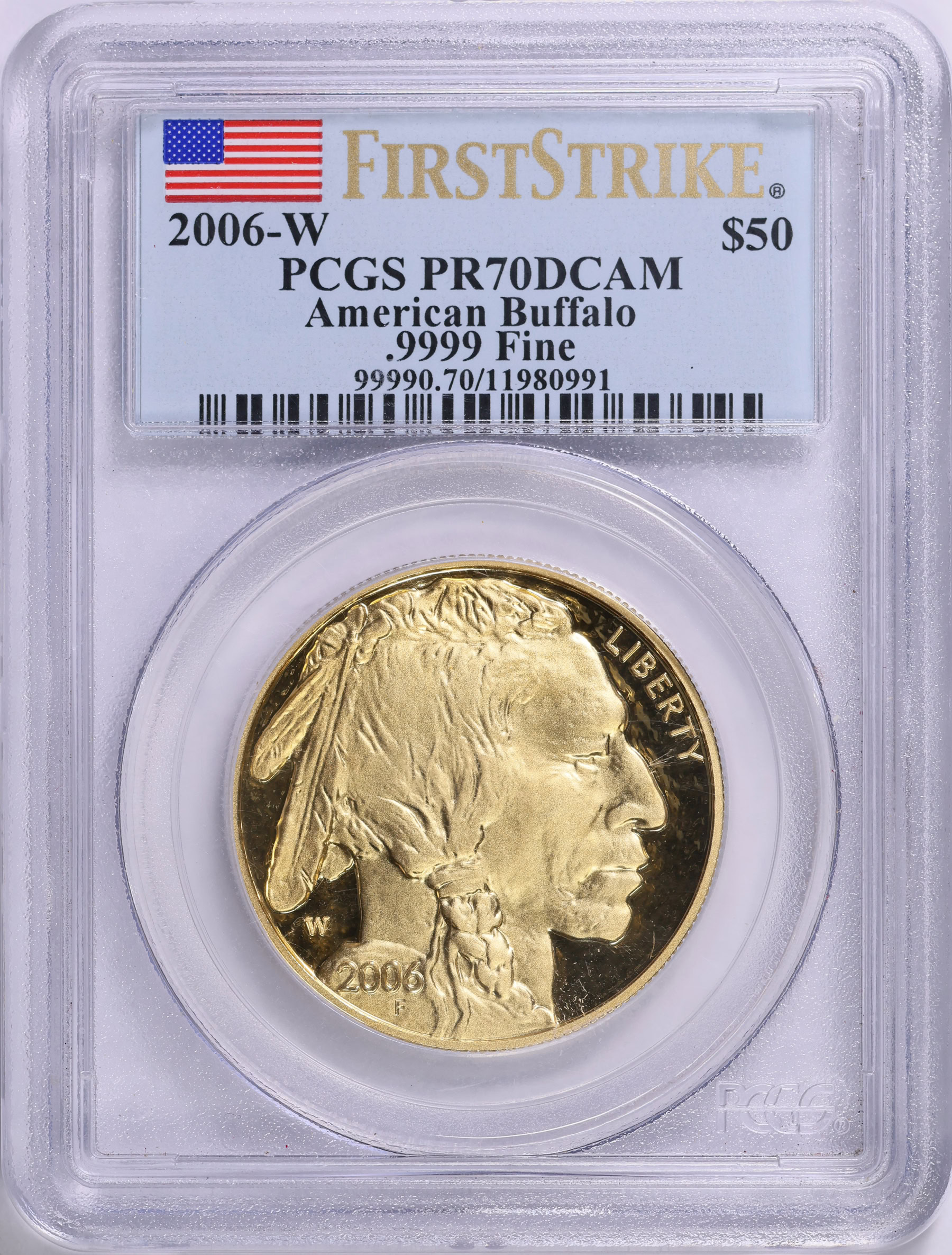 2006-W $50 One-Ounce Gold American Buffalo First Strike PCGS Proof-70 DCAM (Item 1831904 ...