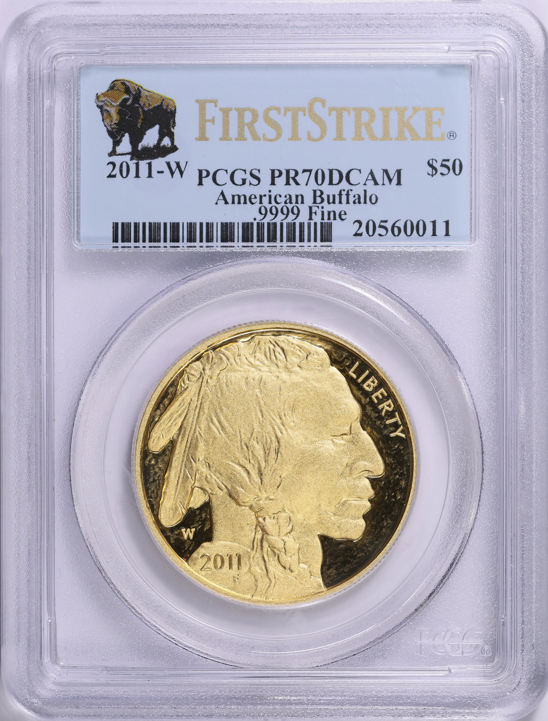 2011-W $50 One-Ounce Gold American Buffalo First Strike PCGS Proof-70 DCAM (Item 1831909 ...