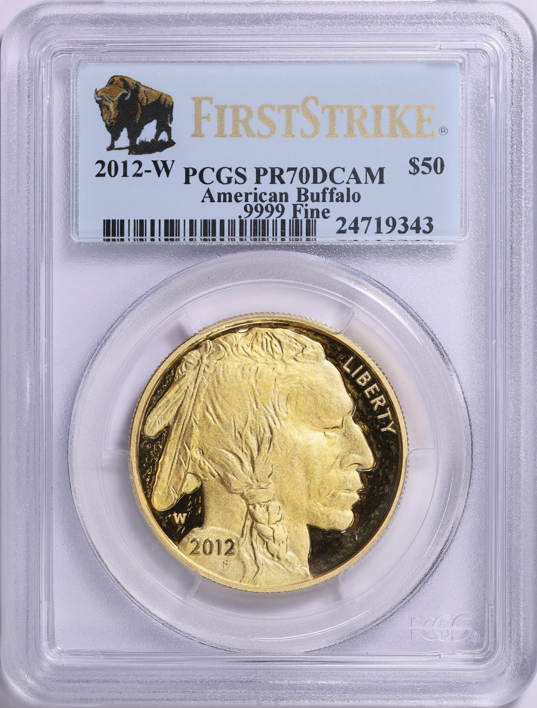 2012-W $50 One-Ounce Gold American Buffalo First Strike PCGS Proof-70 DCAM (Item 1831910 ...