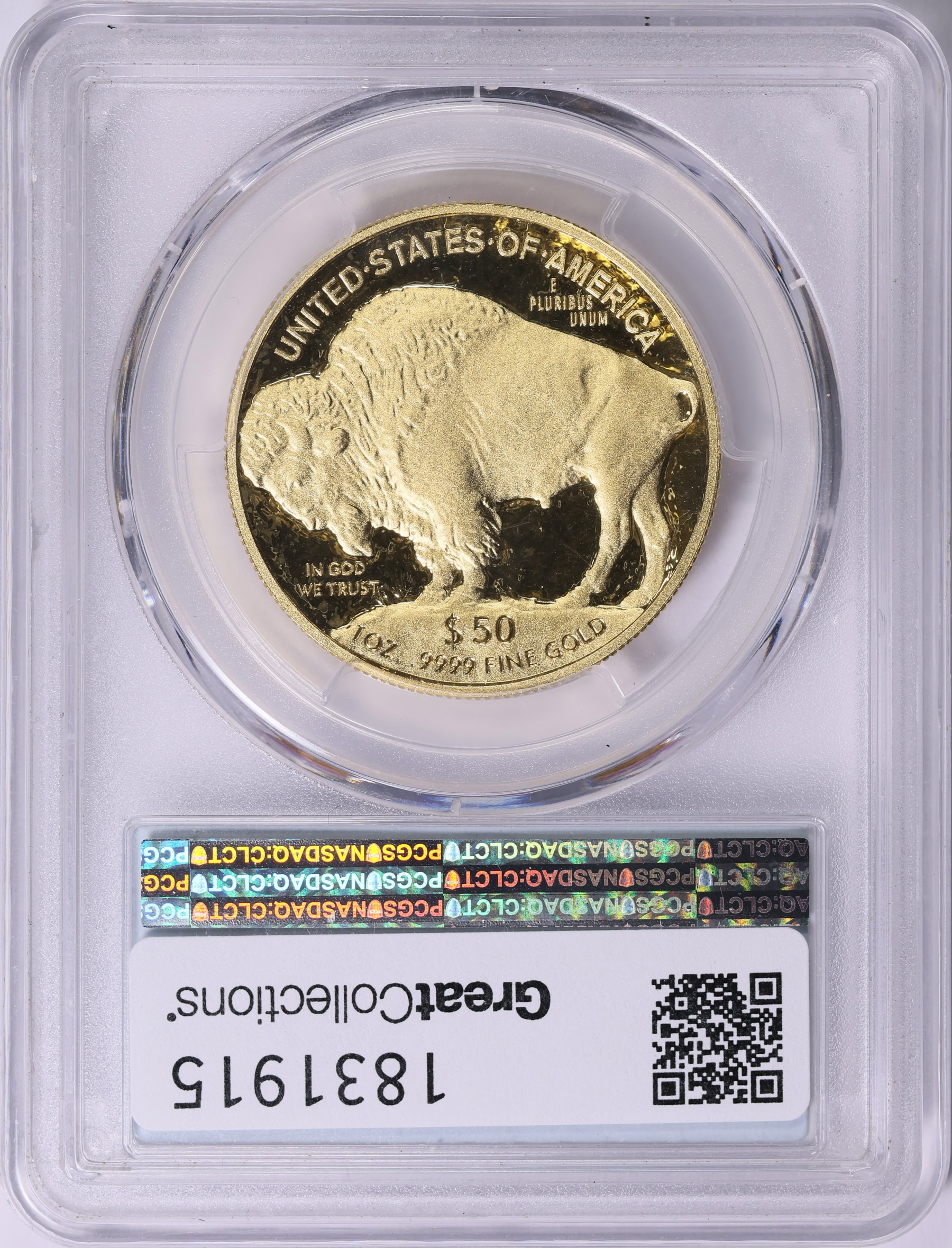 2016-W $50 One-Ounce Gold American Buffalo 10th Anniversary - First Strike First Day of Issue ...