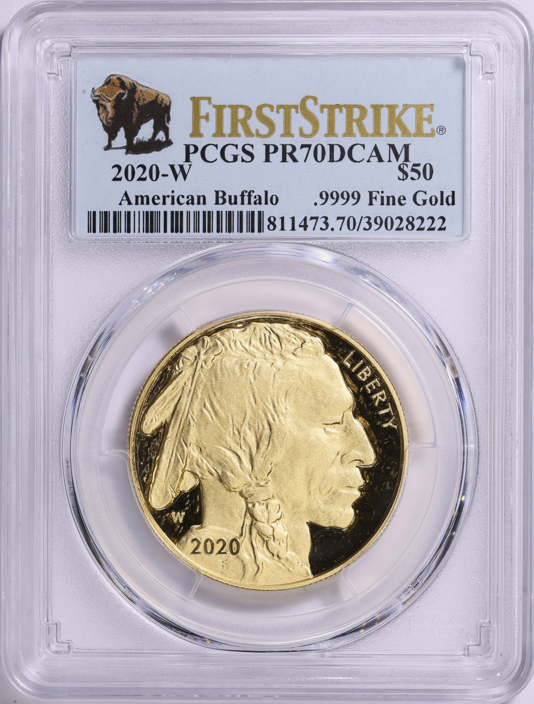 2020-W $50 One-Ounce Gold American Buffalo First Strike PCGS Proof-70 DCAM (Item 1831919 ...