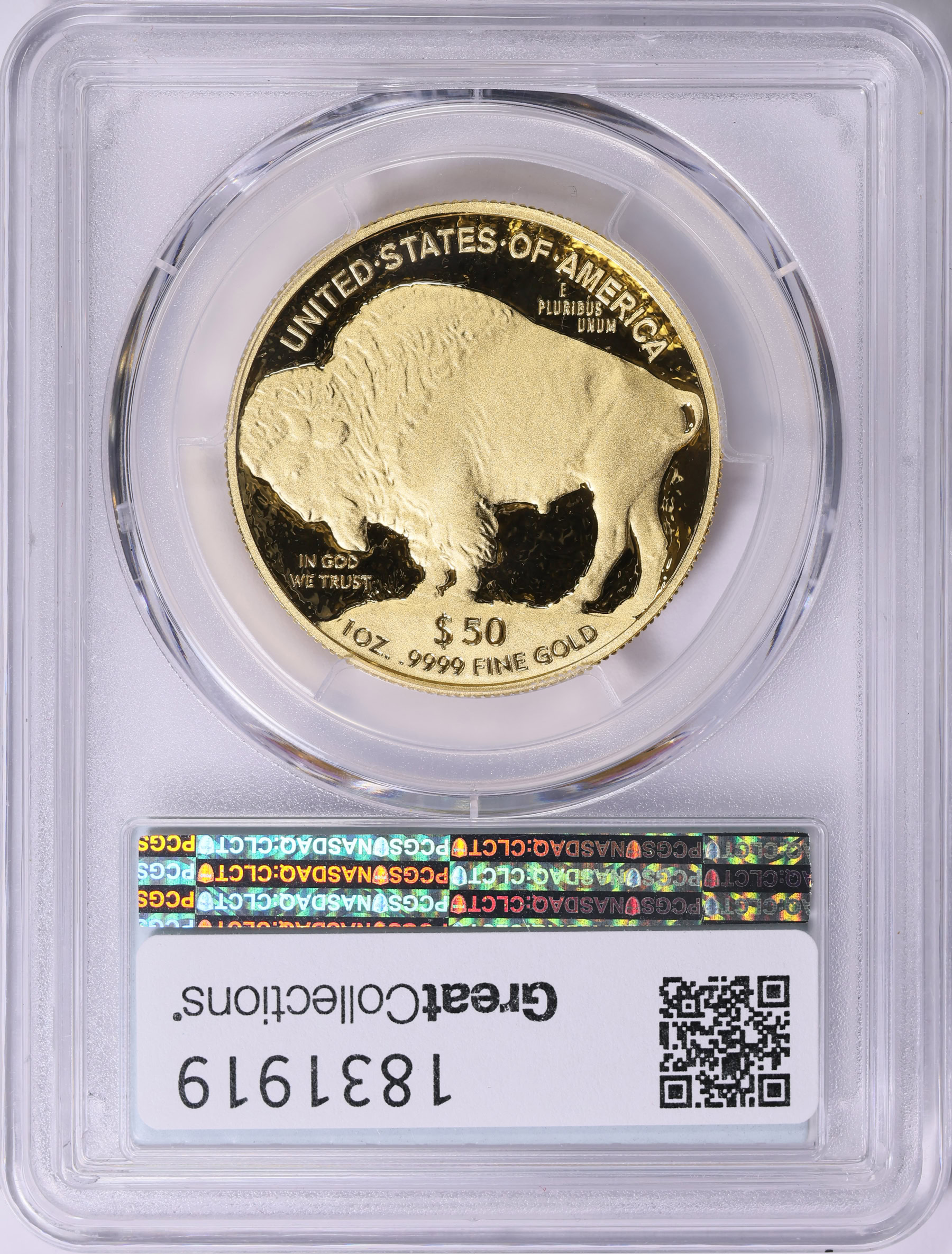 2020-W $50 One-Ounce Gold American Buffalo First Strike PCGS Proof-70 DCAM (Item 1831919 ...