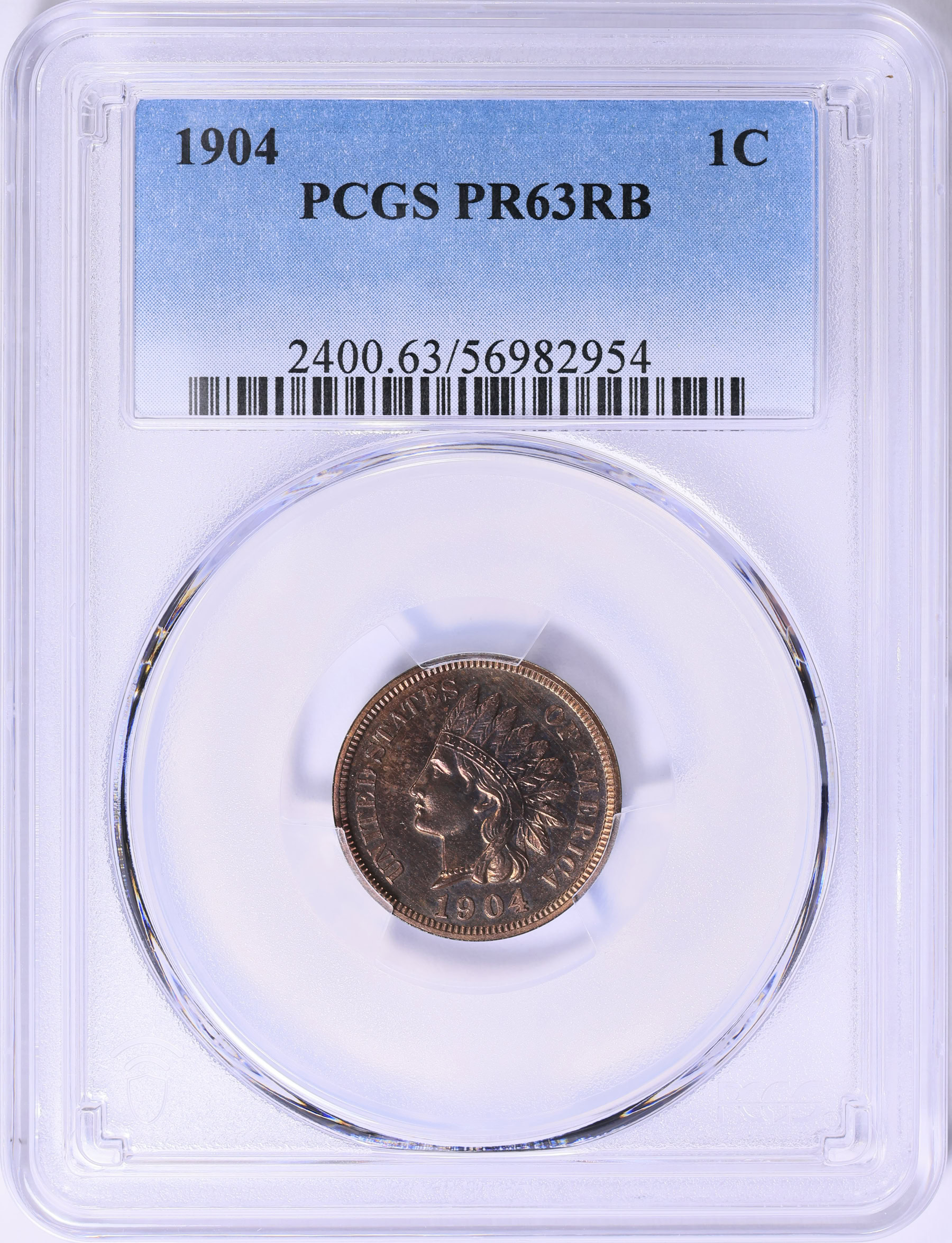 1904 Indian Cent PCGS Proof-63 RB (Item 1832095) | GreatCollections Coin Auctions