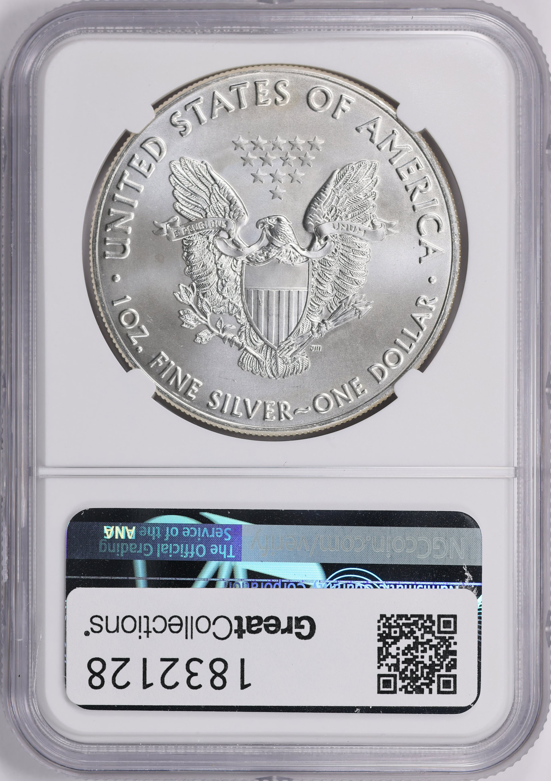 Mint Error 2017 $1 Silver Eagle Obverse Struck Thru NGC MS-68 | NGC Cert #6560358-012 ...