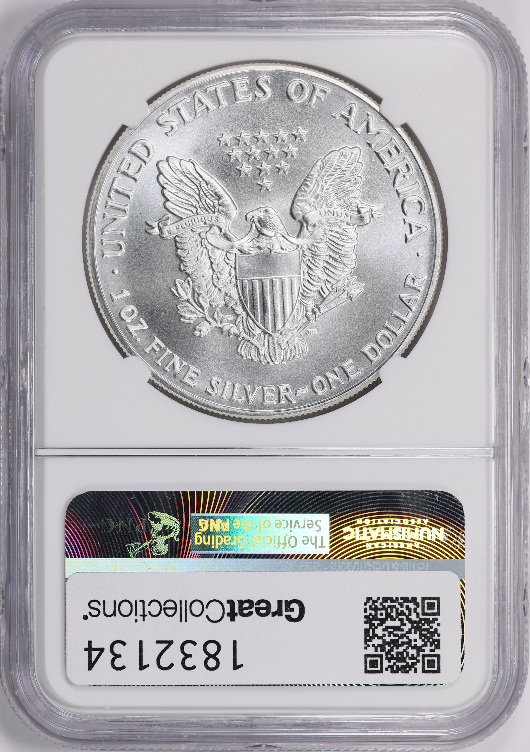 Mint Error 1992 $1 Silver Eagle Obverse Struck Through NGC MS-69 | NGC ...