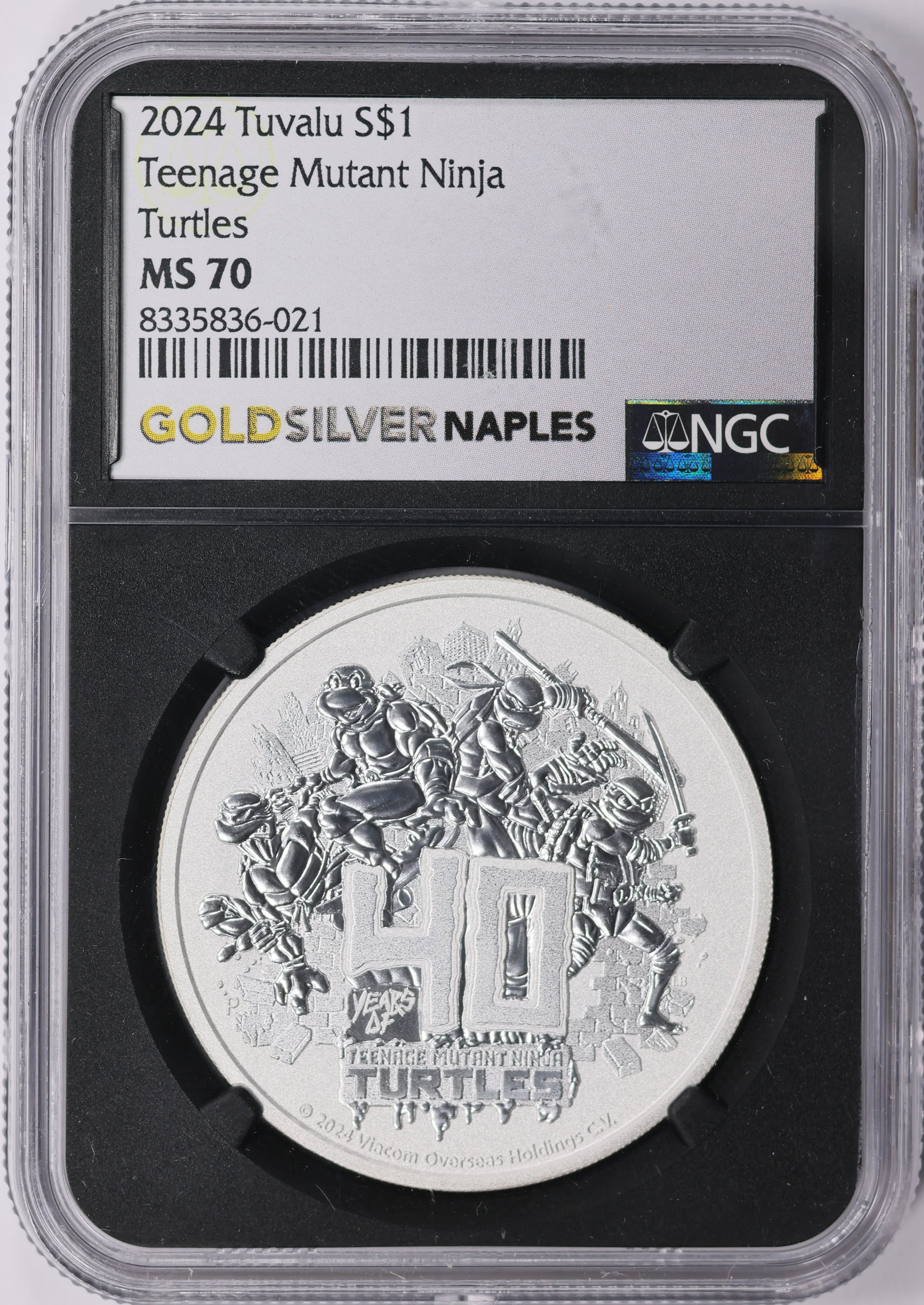 Tuvalu 2024 Silver Dollar Teenage Mutant Ninja Turtles 40th Anniversary ...