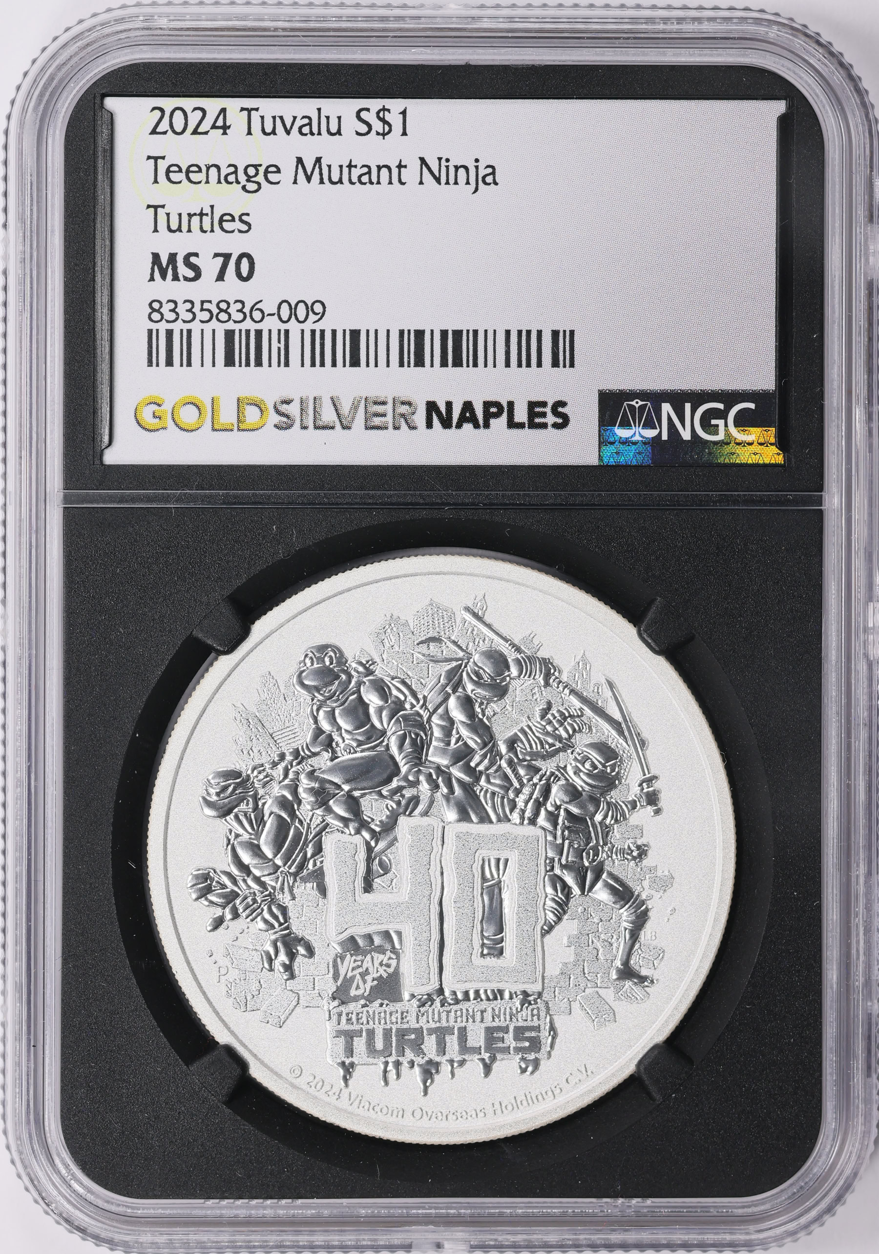 Tuvalu 2024 Silver Dollar Teenage Mutant Ninja Turtles 40th Anniversary ...