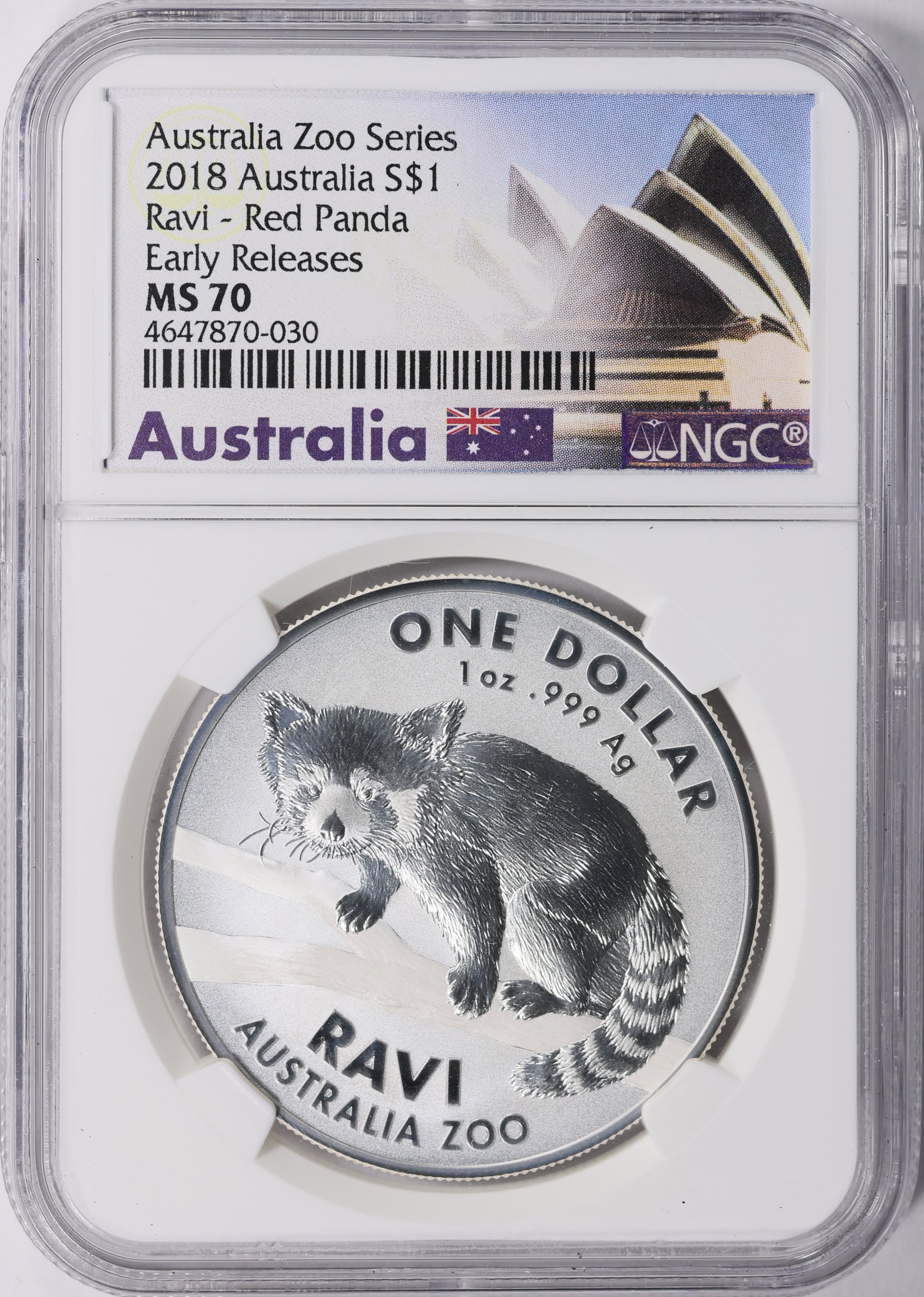 Australia 2018 Silver Dollar Australia Zoo Series Ravi Red Panda Early ...