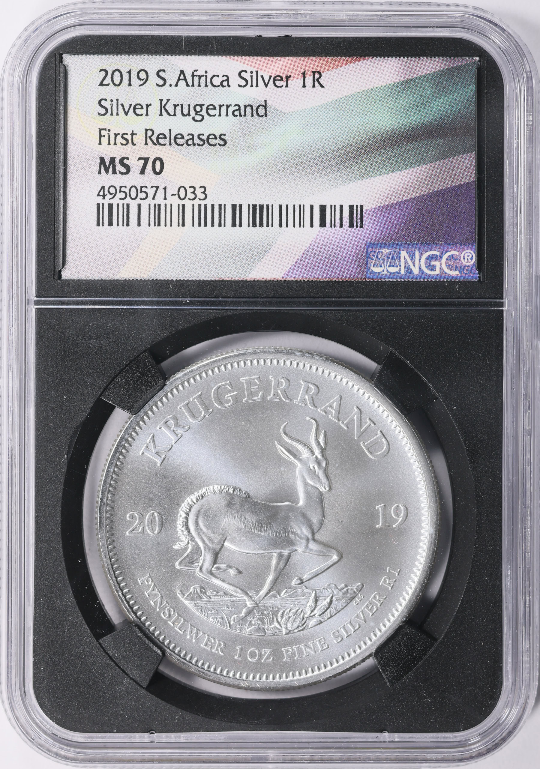 South Africa 2019 Silver Krugerrand KM-691 First Releases NGC MS-70 ...