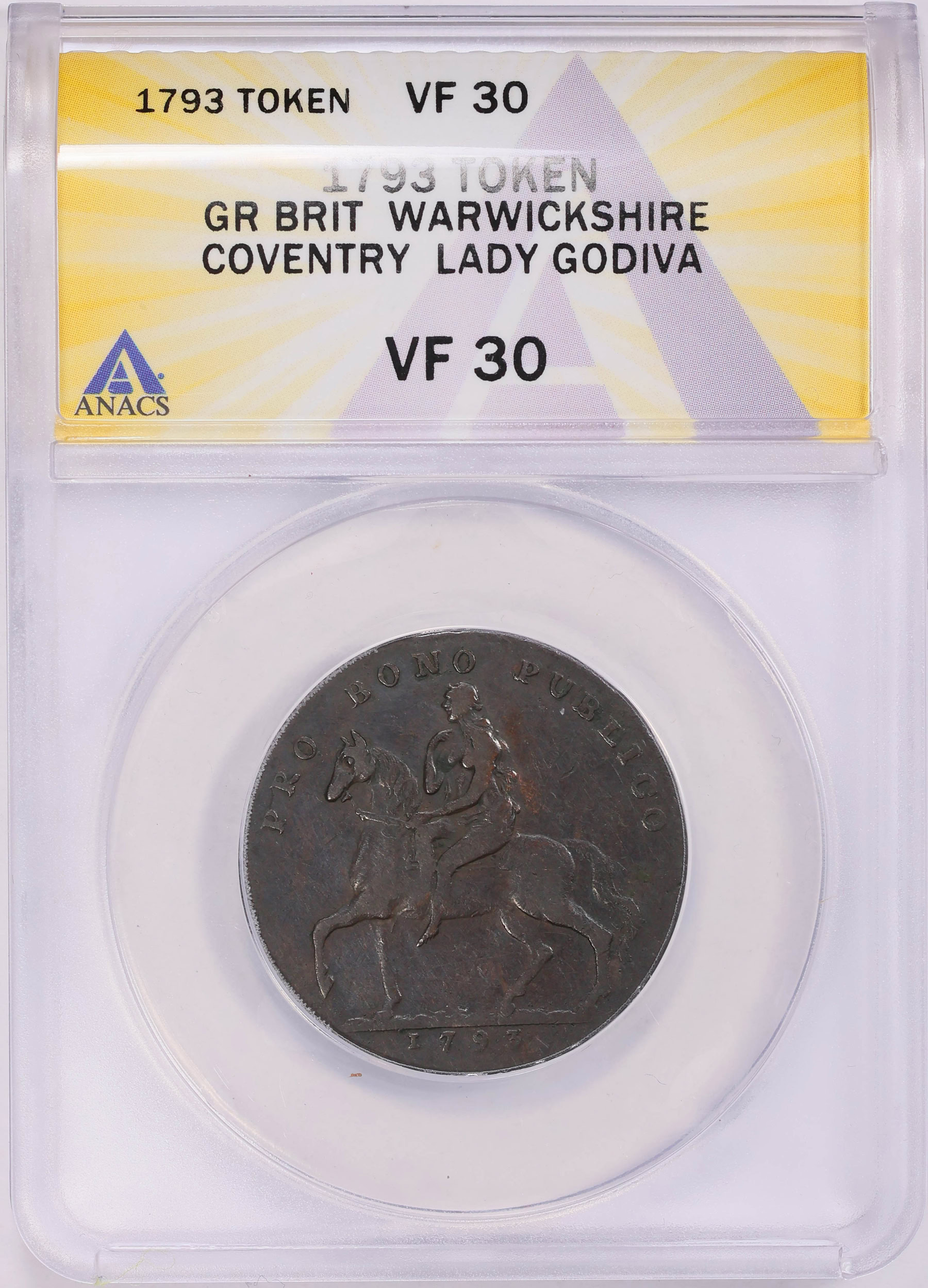 Great Britain - Warwickshire, Coventry 1793 1/2 Penny Token Lady Godiva ...