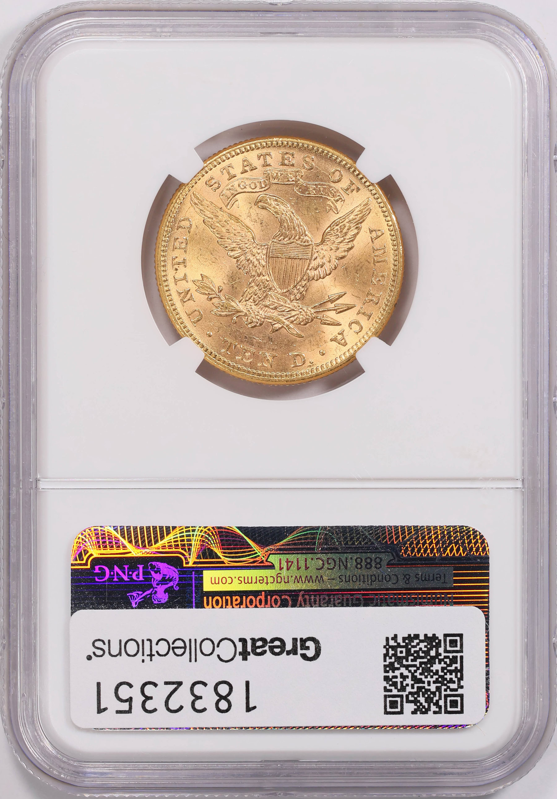 1897 Liberty Gold Eagle NGC MS-63 (Item 1832351) | GreatCollections Coin Auctions