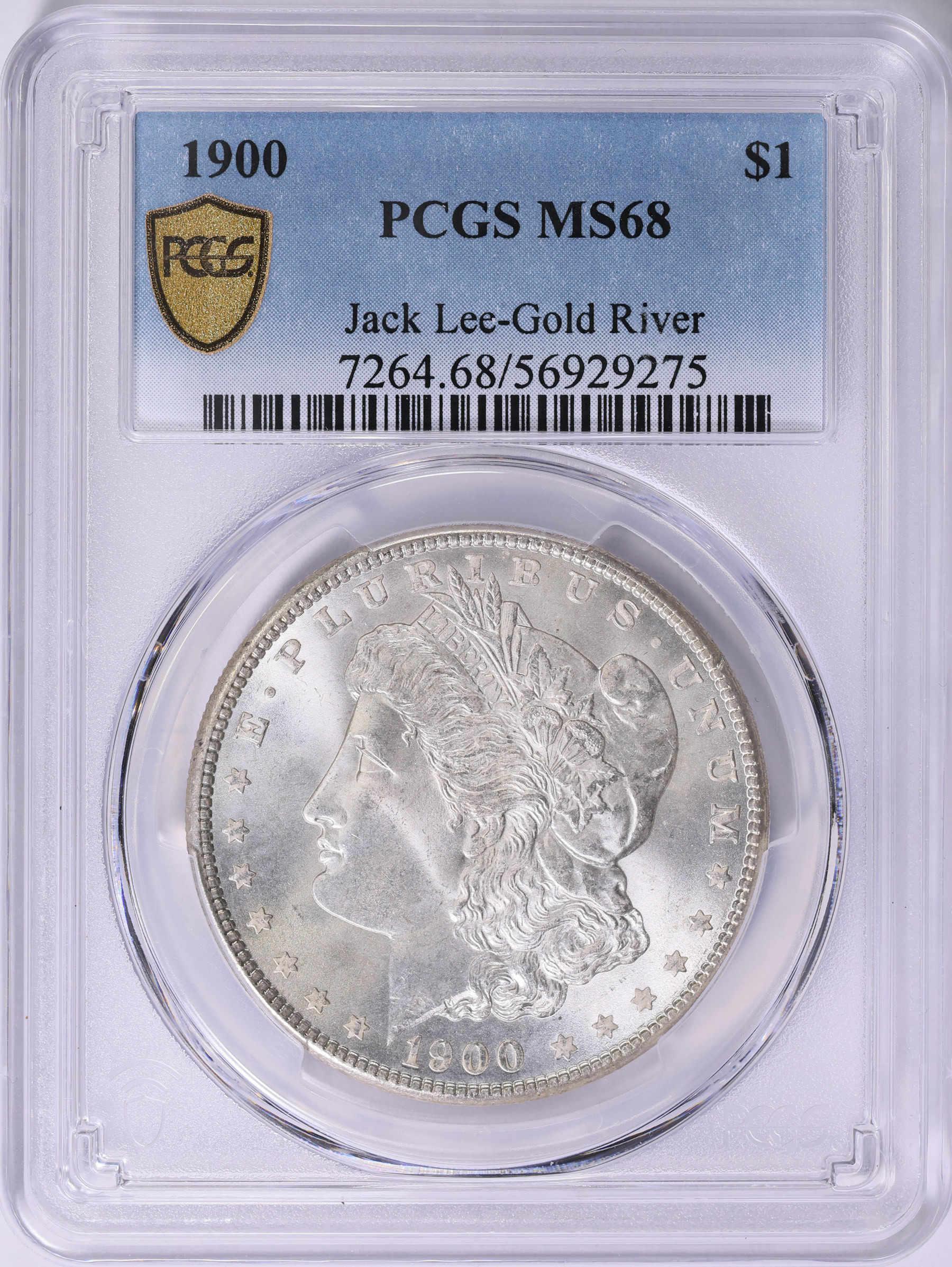 1900 Morgan Silver Dollar PCGS MS-68 (Jack Lee/Gold River Collection ...
